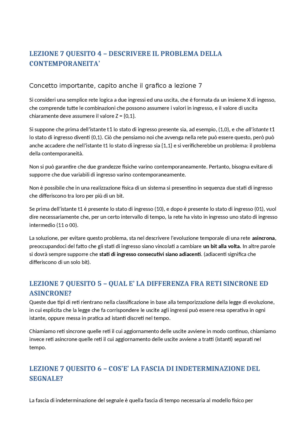 Domande Aperte Calcolatori Elettronici E Sistemi Operativi Ecampus