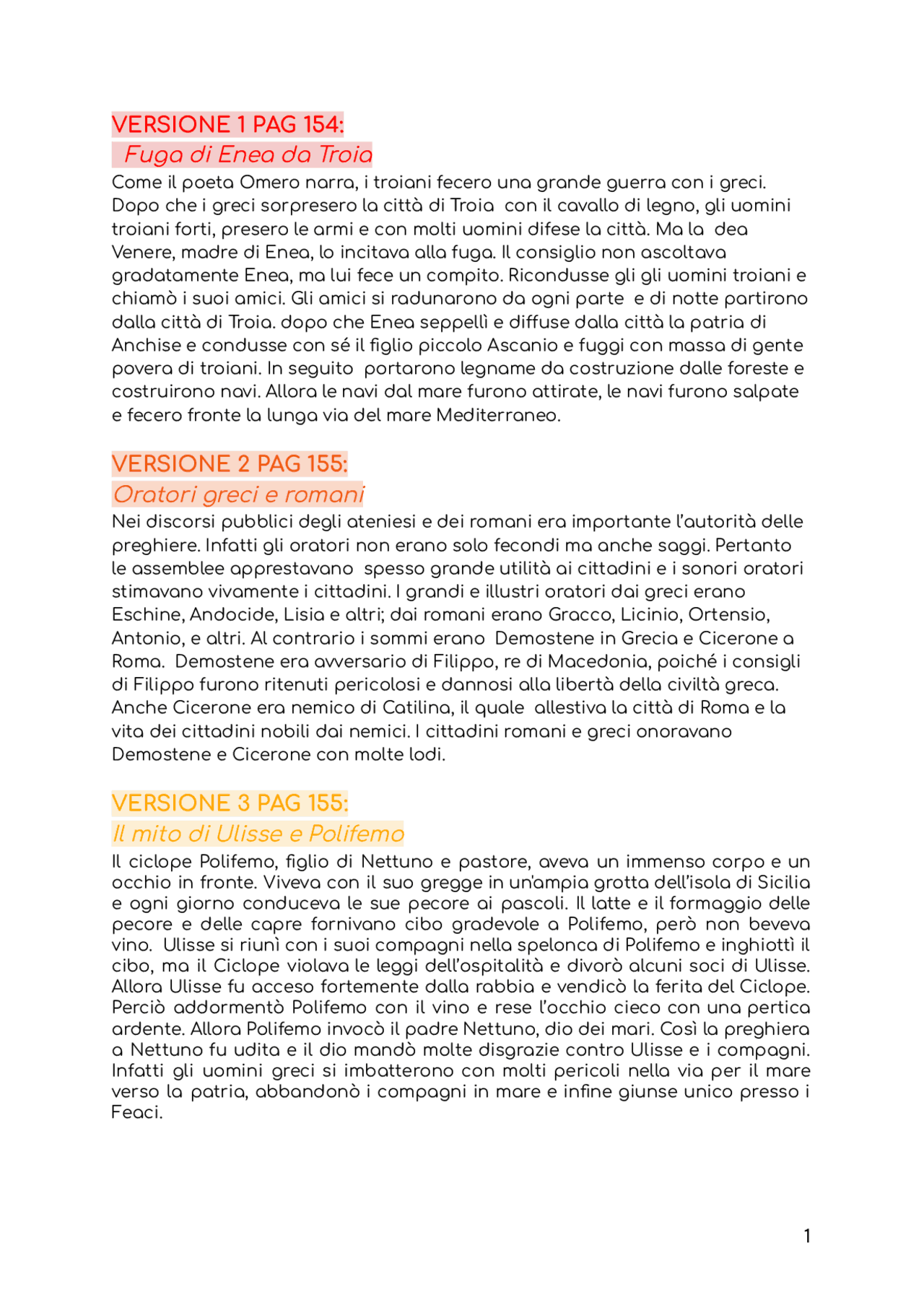 Versioni Di Latino Pagina 154 155 Del Libro Gradus Latino Docsity