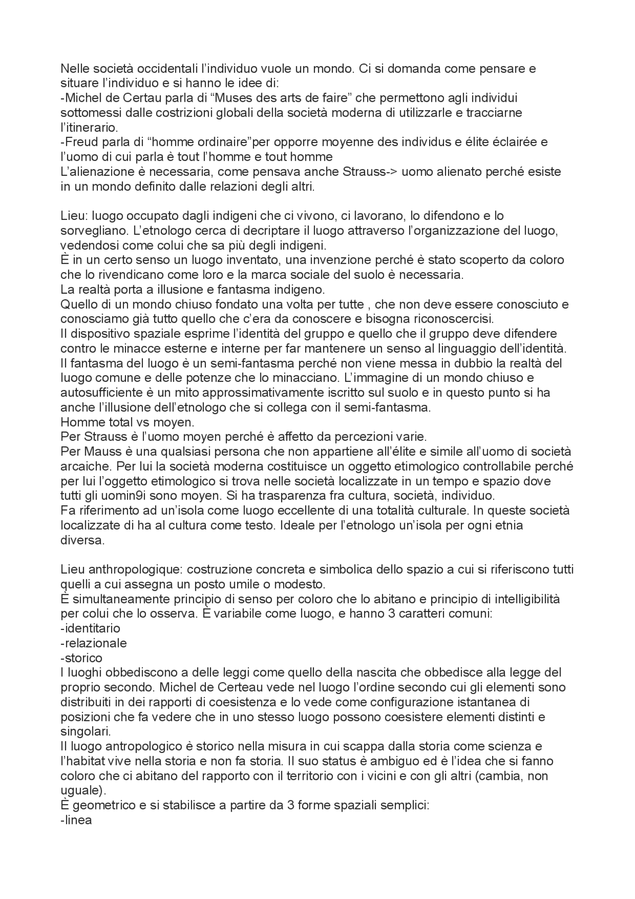 Riassunto Non Lieu Di Augé Appunti Di Letteratura Francese Docsity