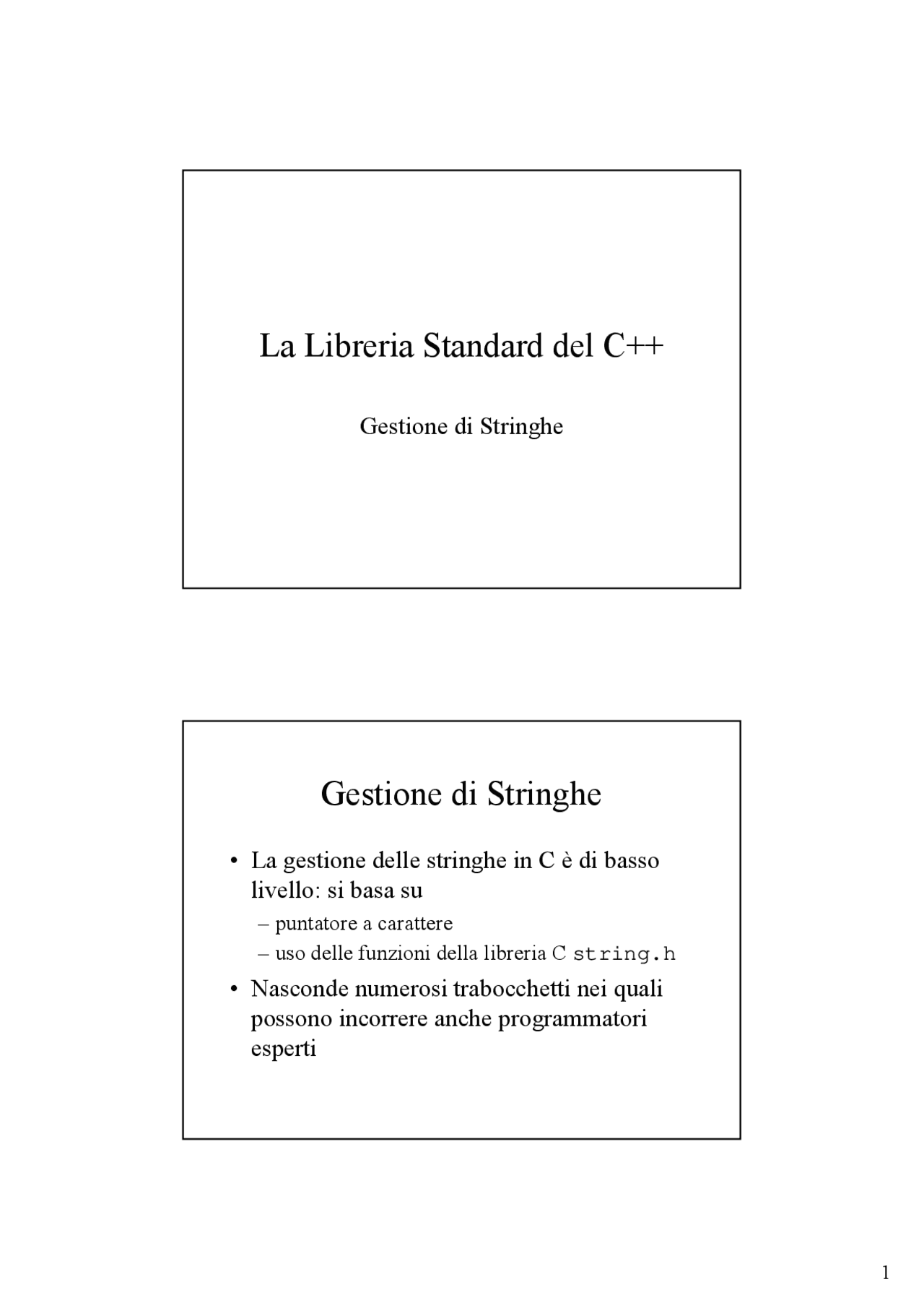 Gestione Di Stringhe In C Docsity