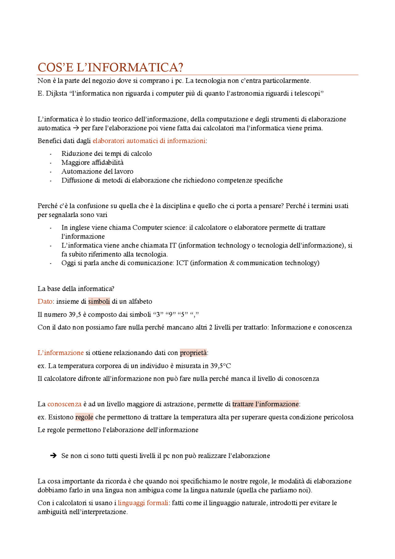 Informatica Per La Comunicazione Appunti Docsity
