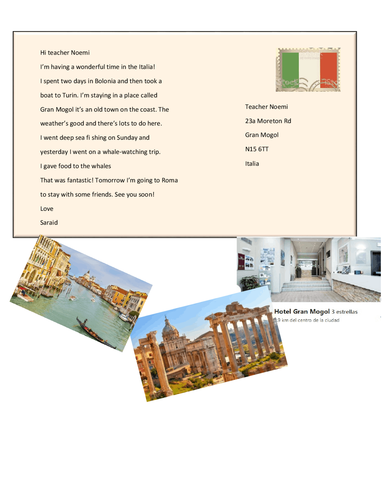 Write an email to someone in your family and tell them about your ...