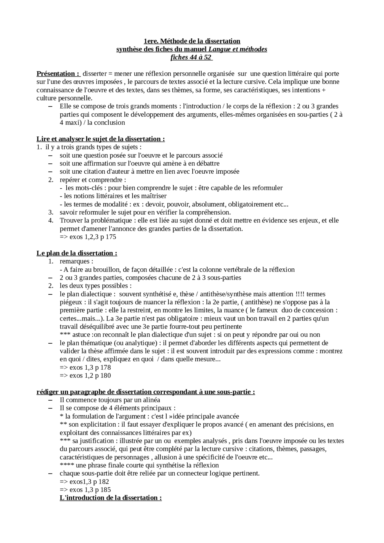 Méthode De Disseration Docsity