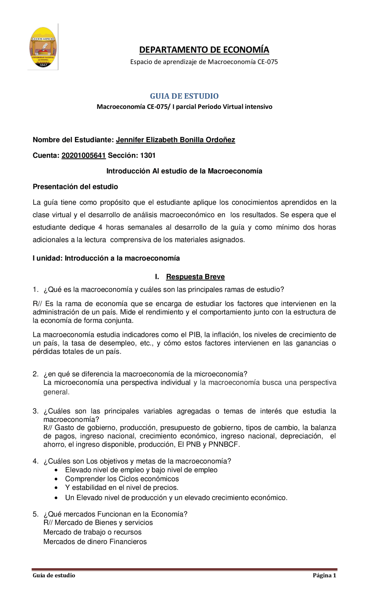 Ejercicios Realizados De Macroeconomia Docsity