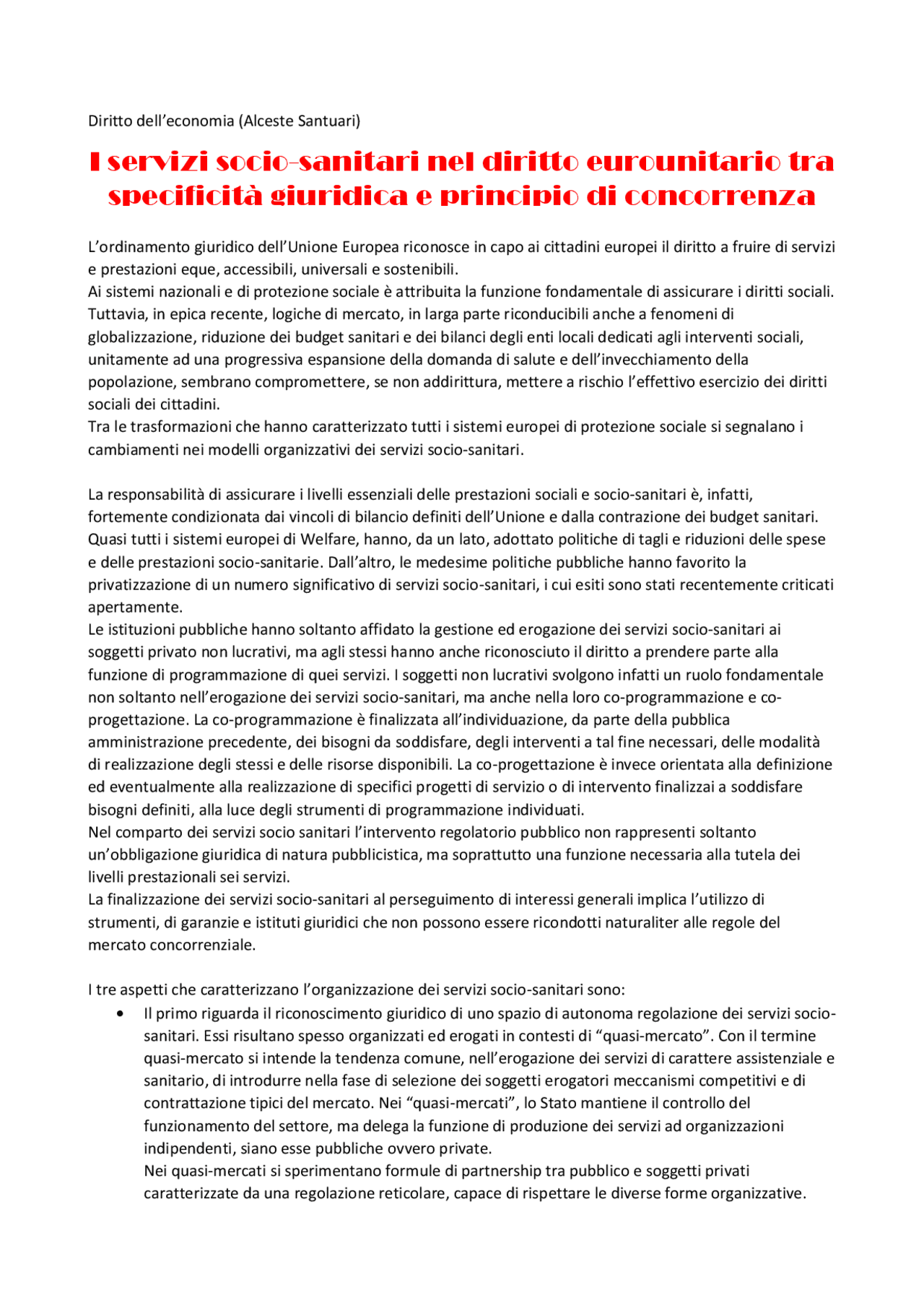 Appunti Di Diritto Delleconomia Secondo Modulo Docsity