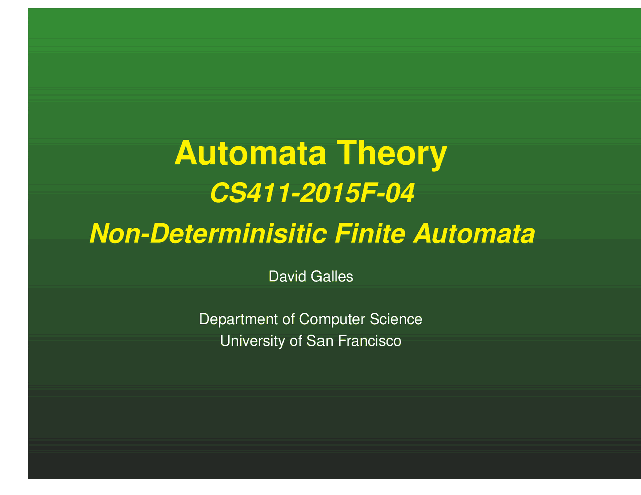 Theory Of Computation Lecture Noteiv Docsity