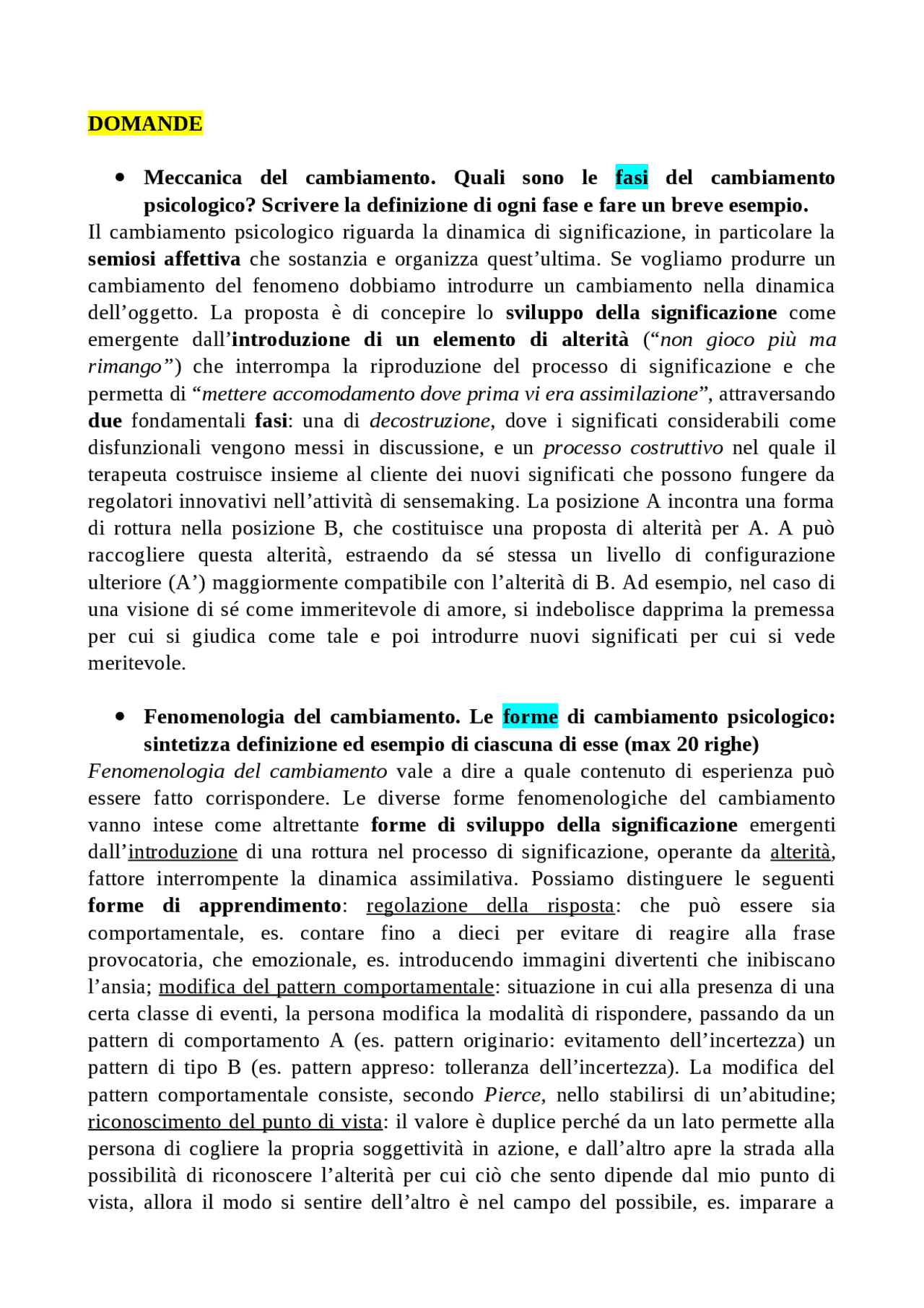 Domande E Risposte Compito Docsity