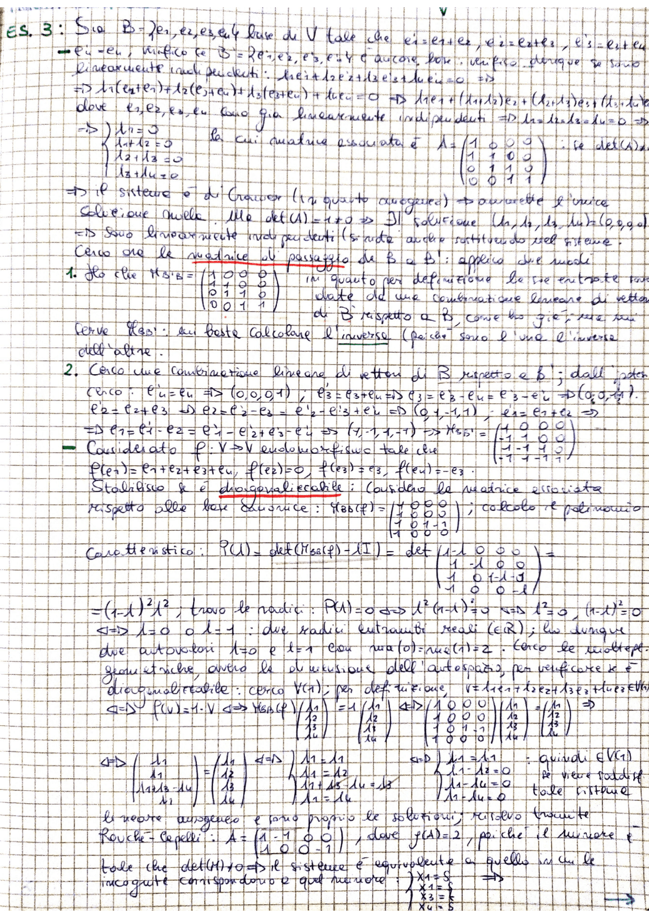 Esercizi Svolti Di Algebra Lineare Docsity