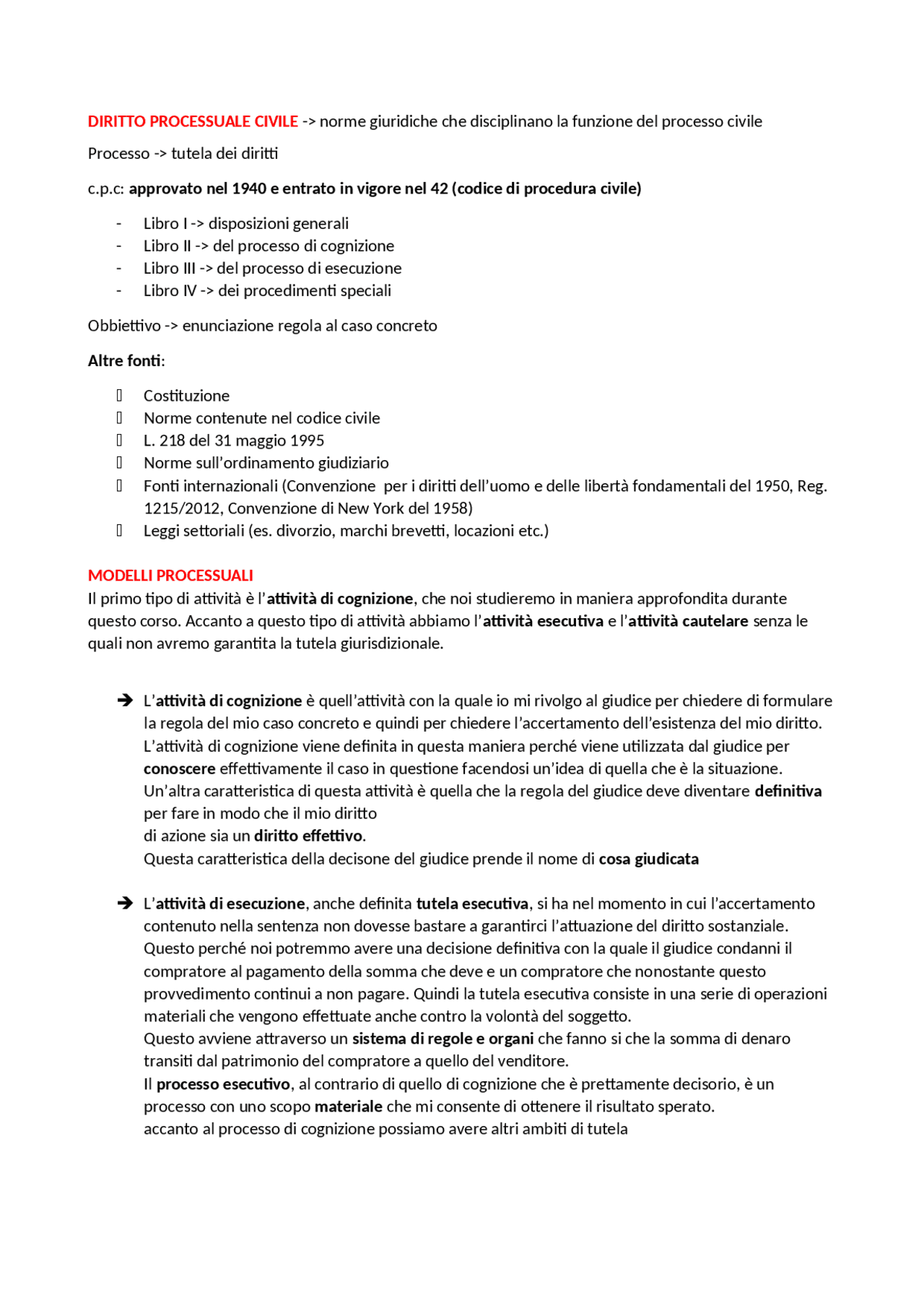 Elementi Di Diritto Processuale Civile Docsity