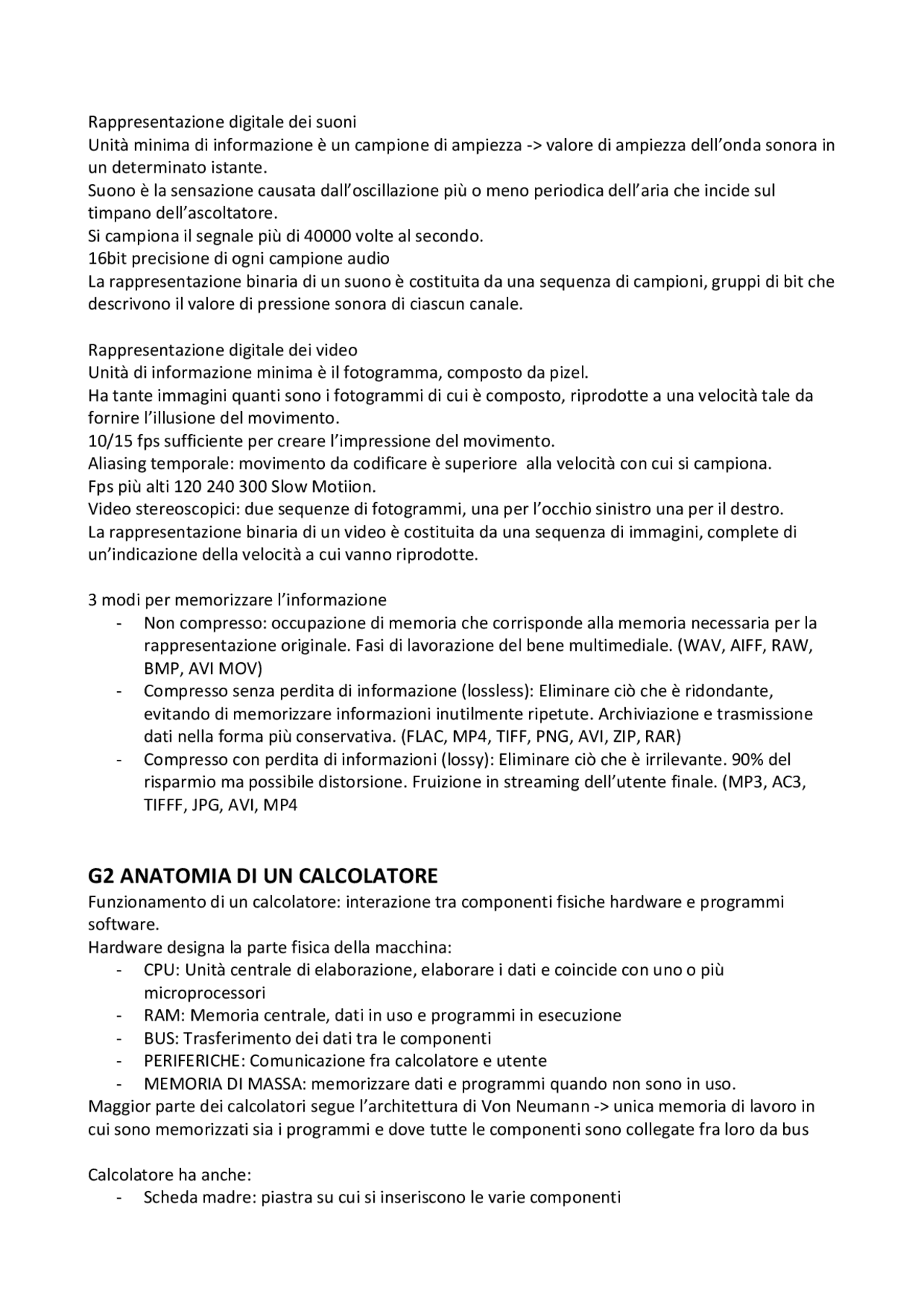 Appunti Esame 3 Cfu Informatica Unimi Appunti Di Elementi Di