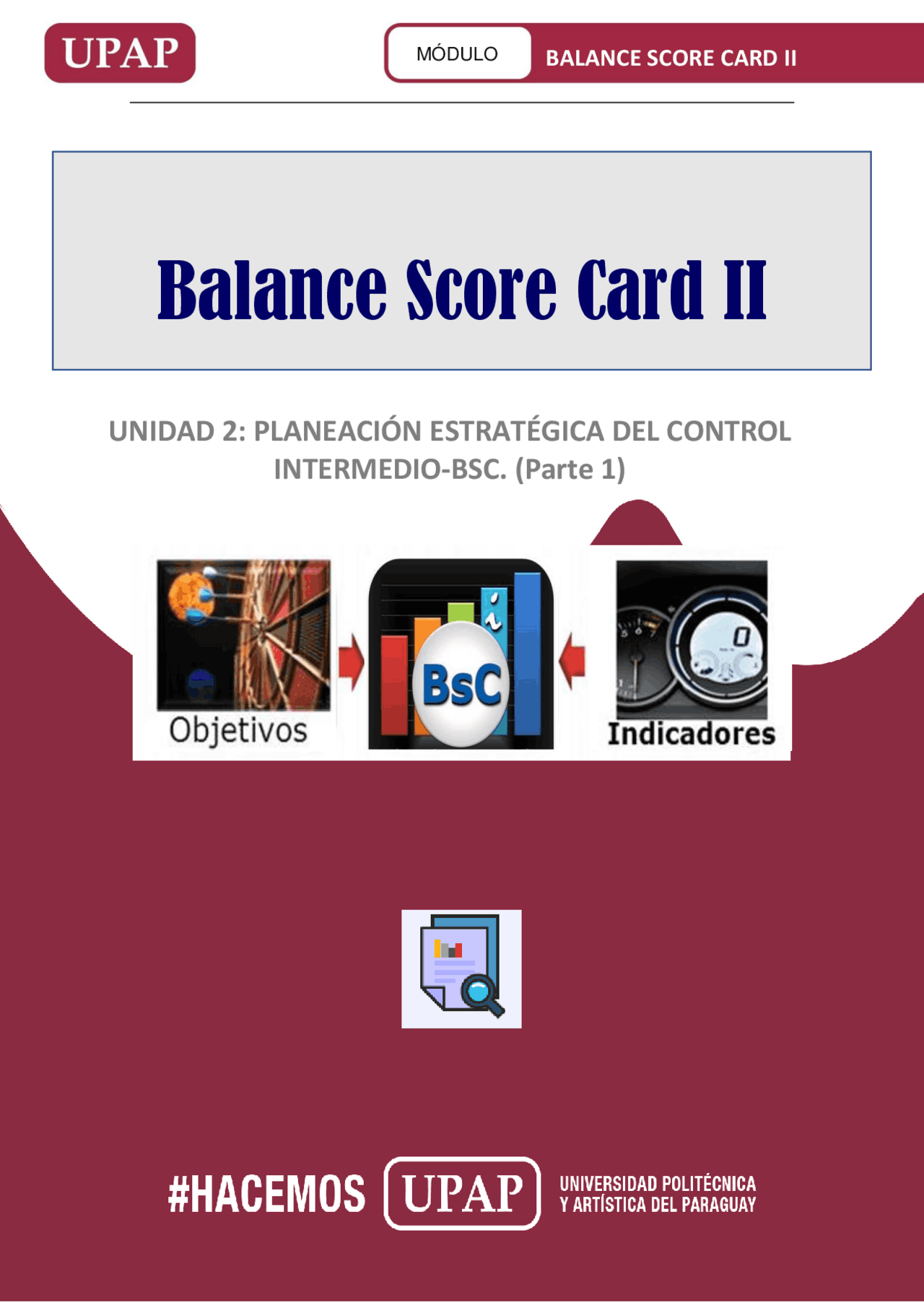 UNIDAD III: CONTROL PRELIMINAR DE LA GESTIÓN-BSC | Apuntes de ...