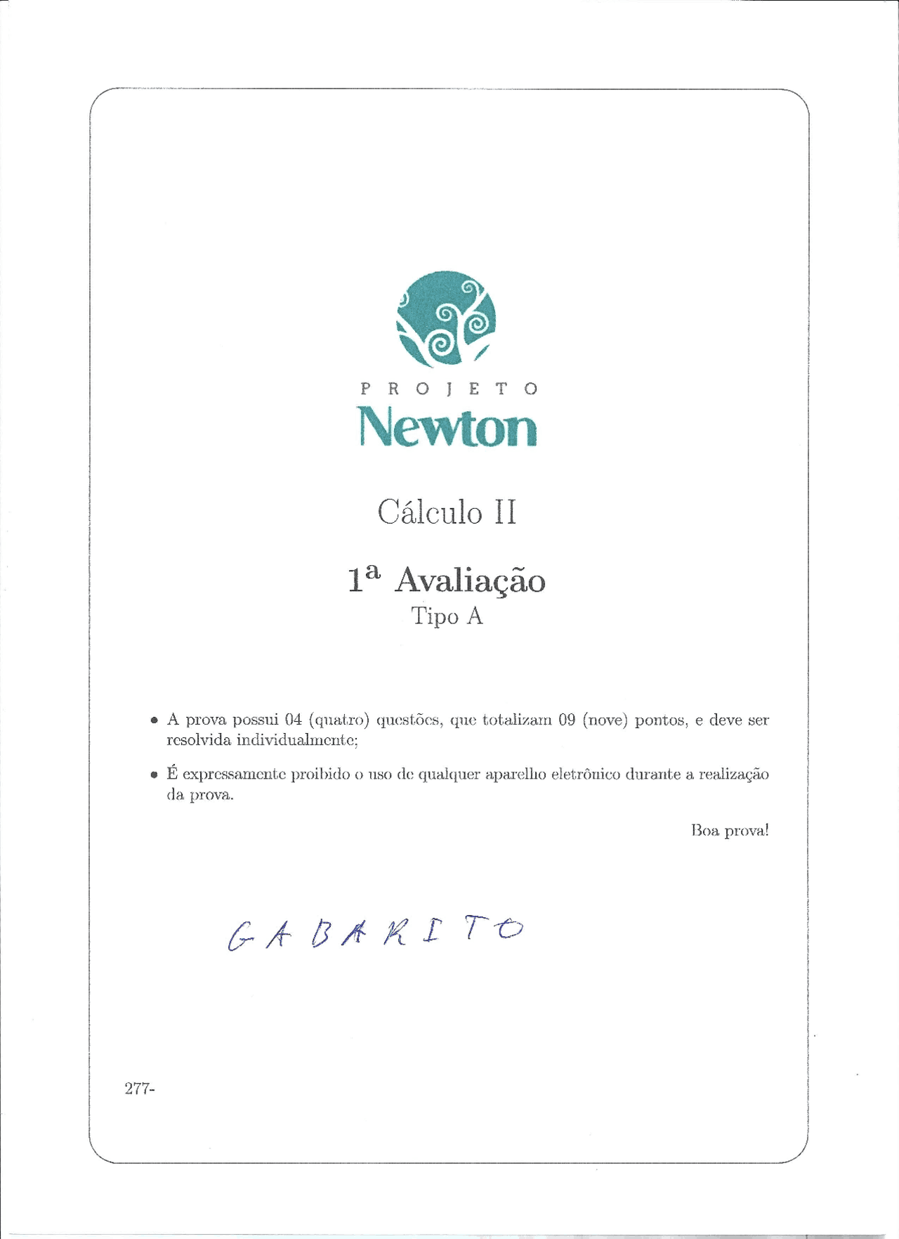 Prova Resolvida De Cálculo 1 Docsity