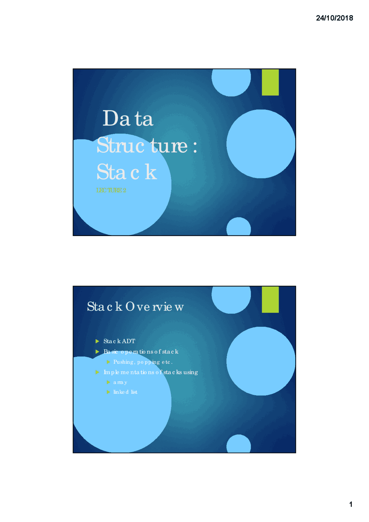 Data Structure Stack Docsity