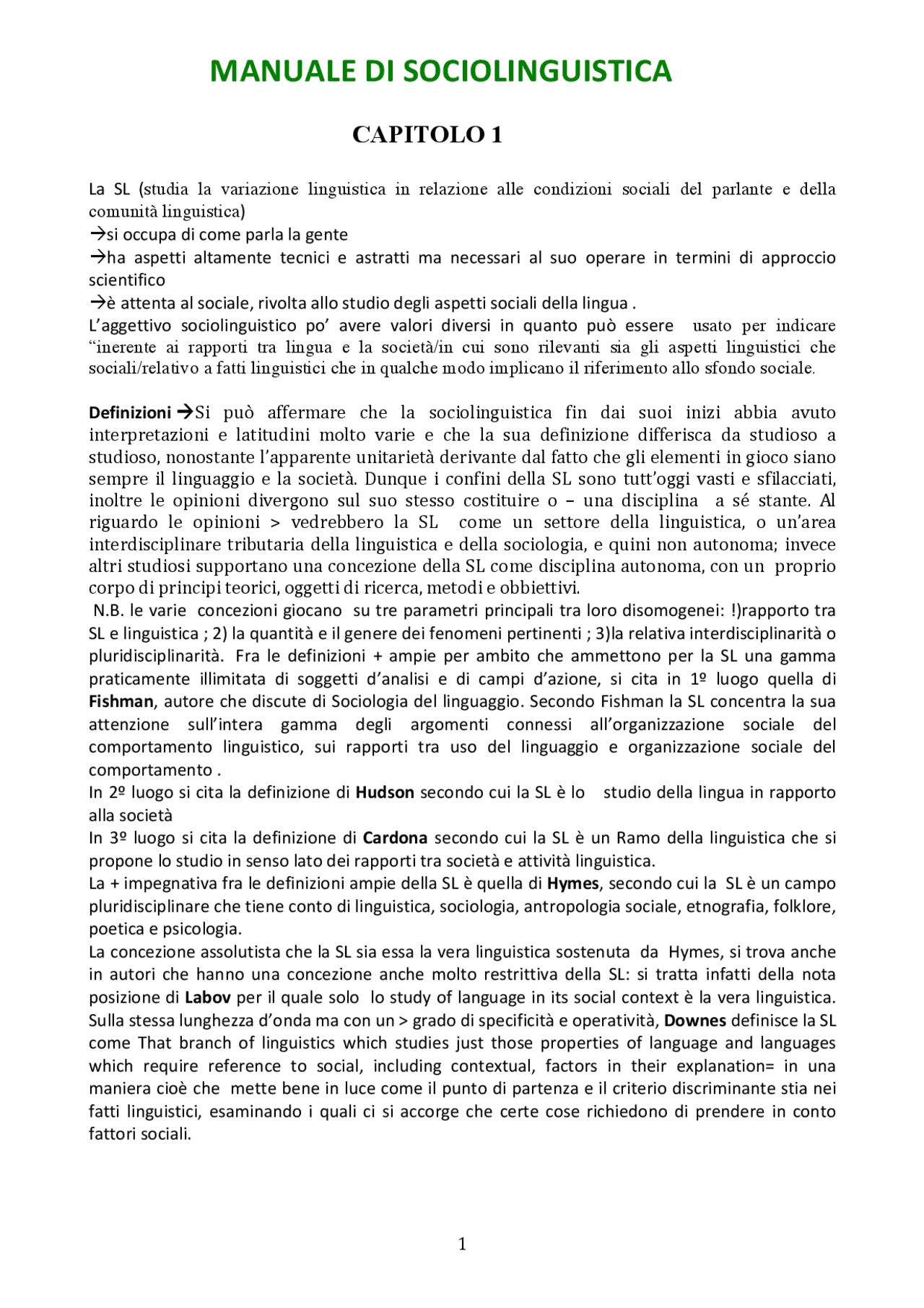 Manuale Di Sociolinguistica Docsity