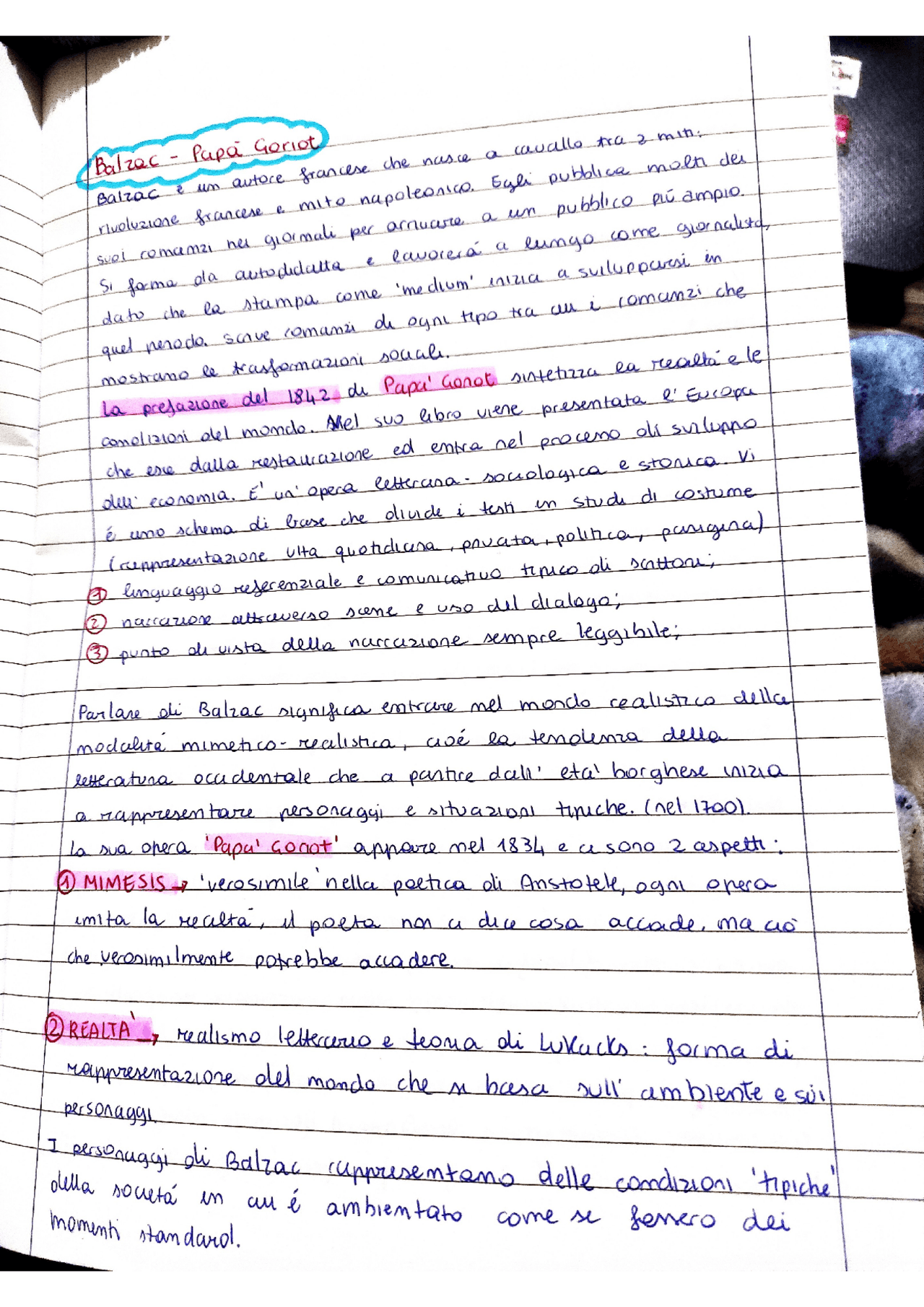 Papà Goriot Modulo C Docsity