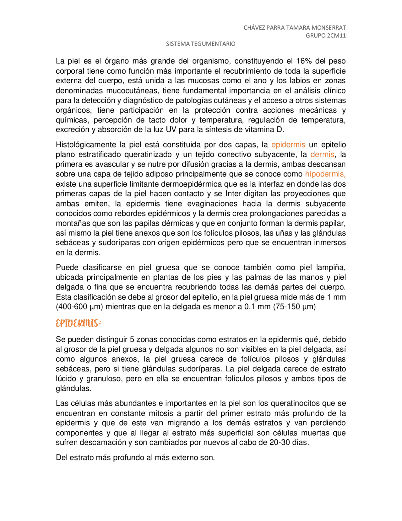 Sistema Tegumentario Docsity