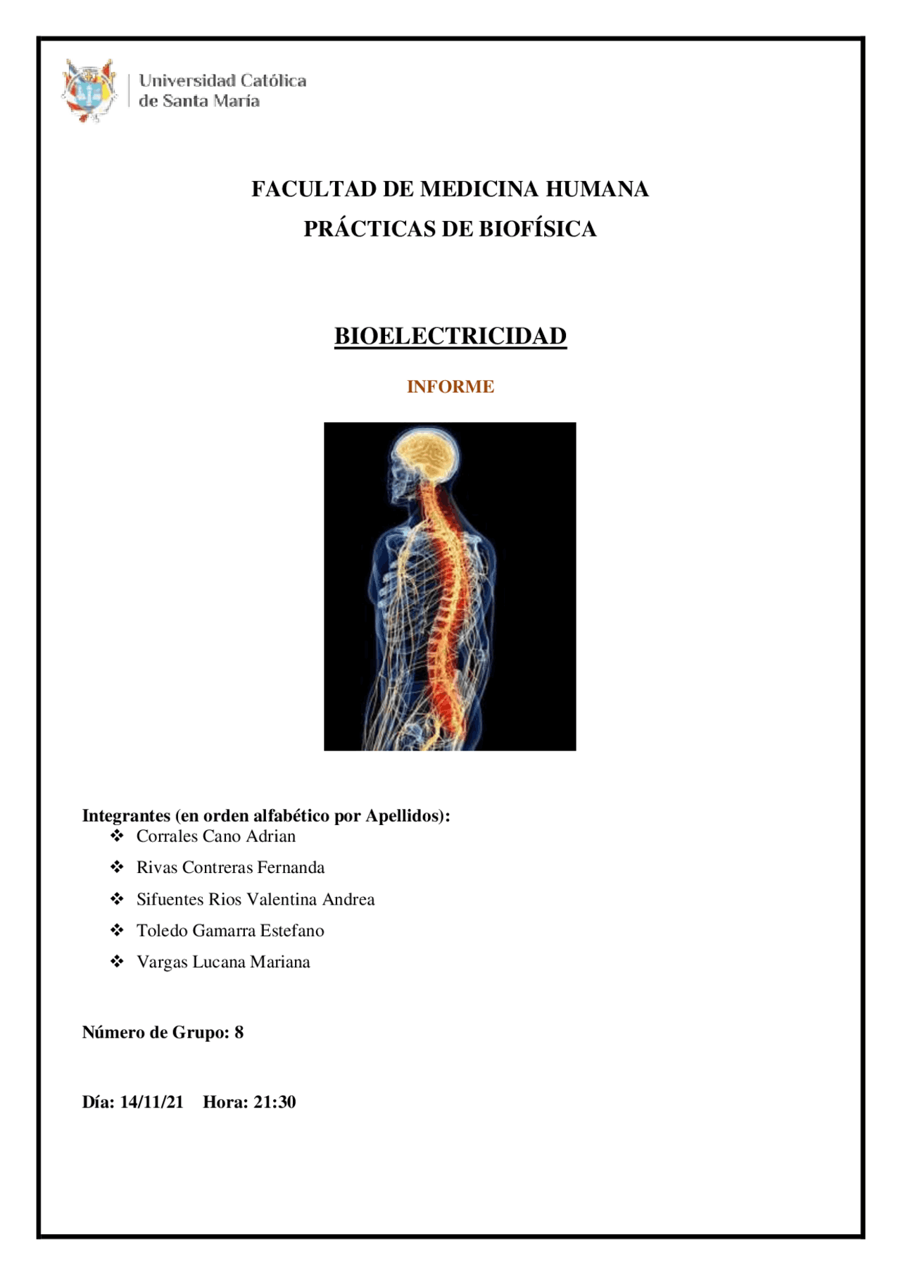 Bioelectricidad Informe Biofisica Ejercicios De Biofísica Docsity