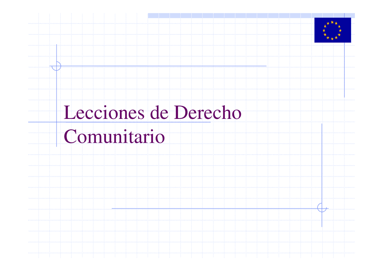 Nociones de derecho comunitario - Docsity