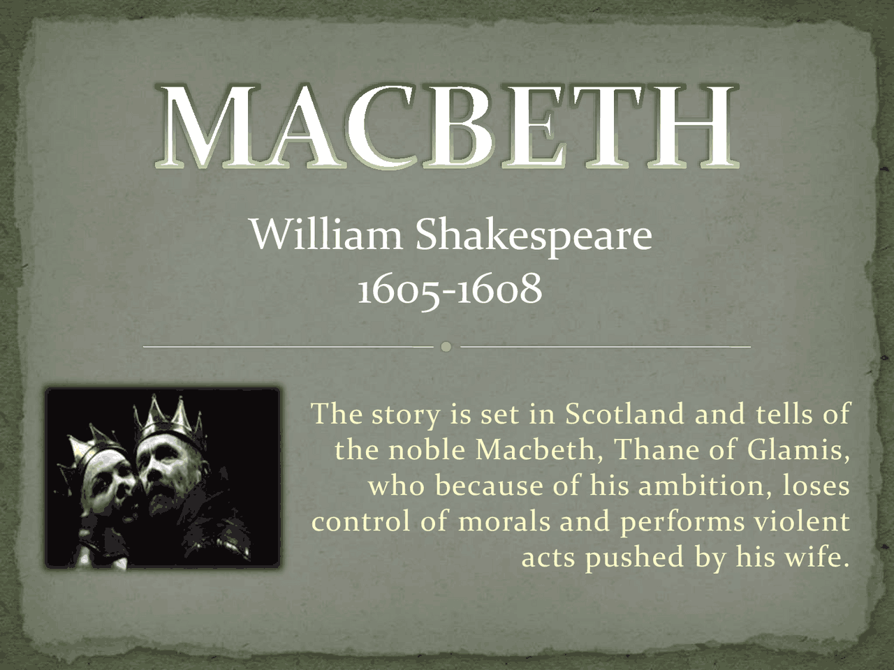 Macbeth: Shakespeare - Docsity