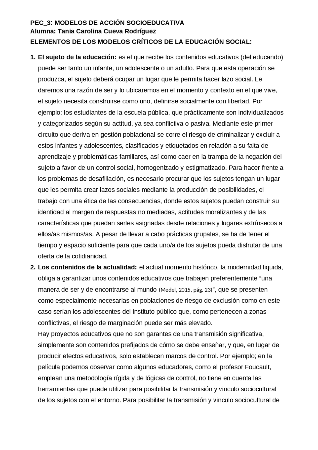Pec3 Modelos De Acción Socieducativa Docsity