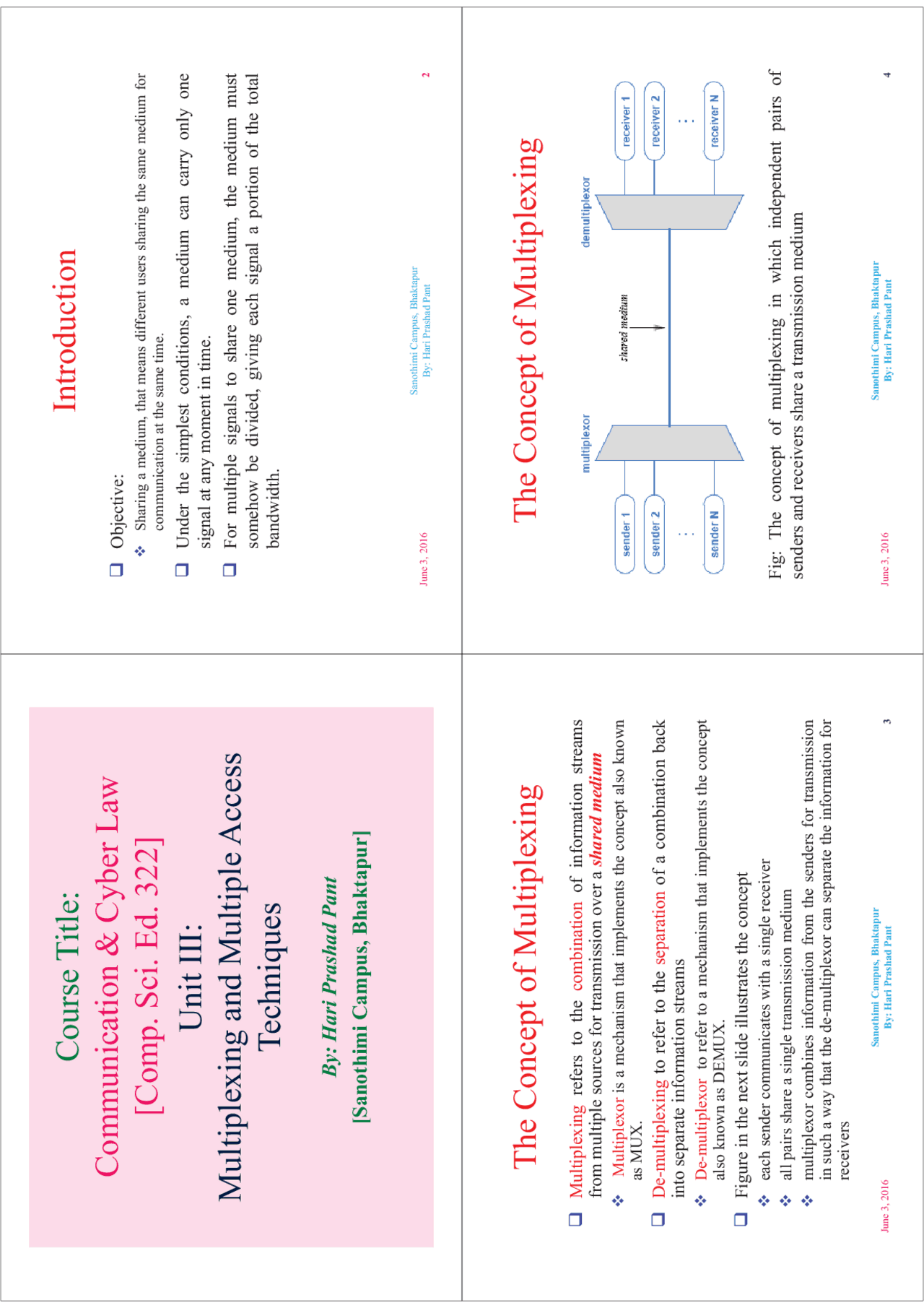 Multiplexing and Multiple Access Techniques - Docsity