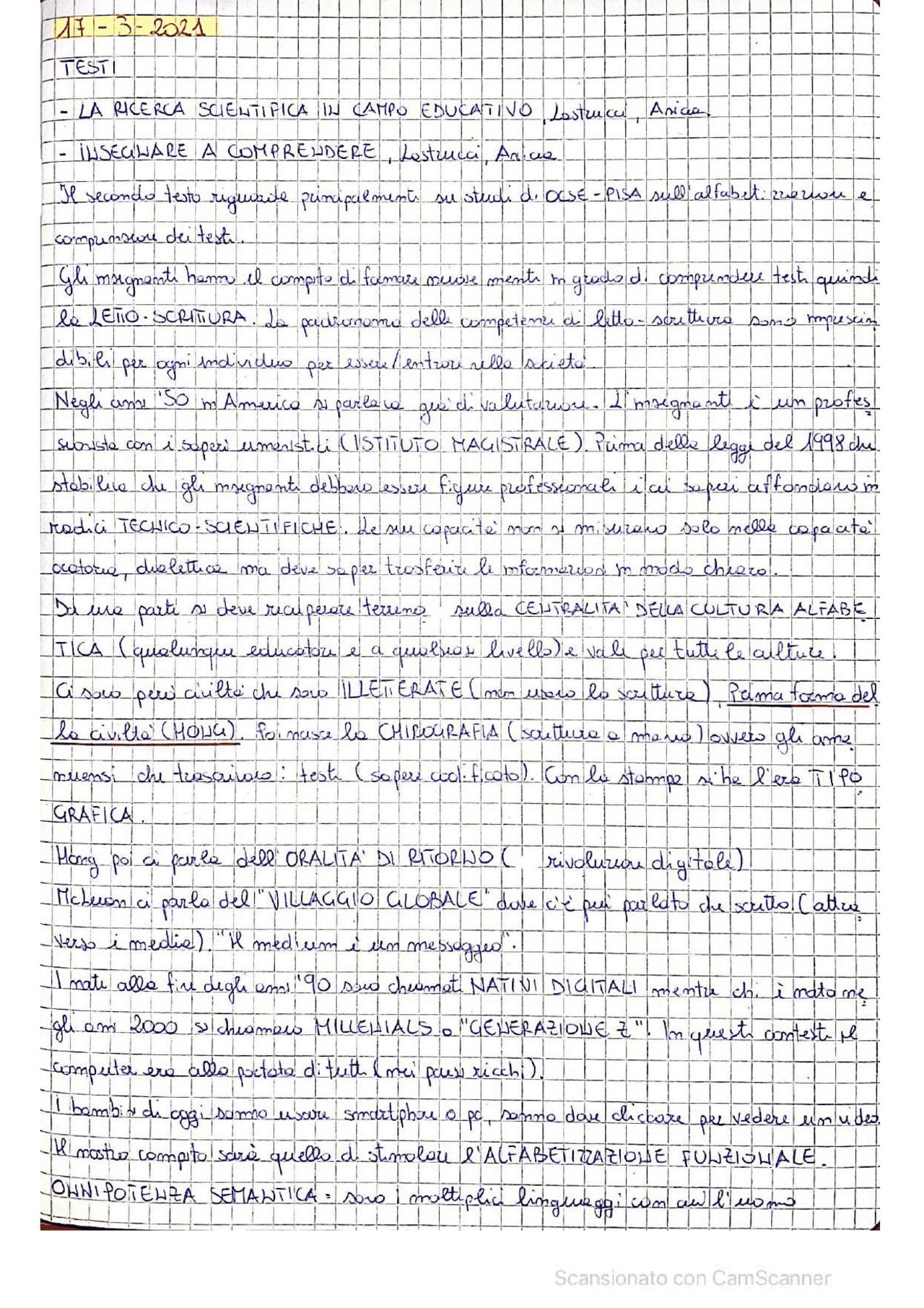 Appunti Pedagogia Sperimentale Docsity