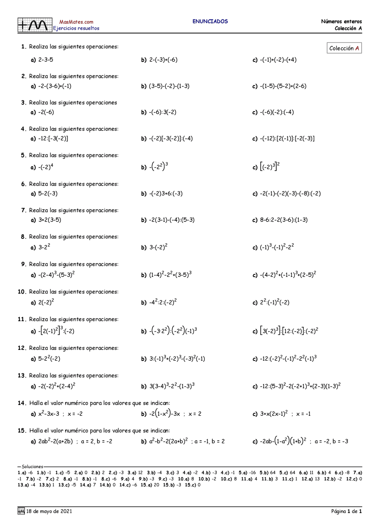 ejercicios de matematicas resueltos | Appunti di Matematica Generale | Docsity