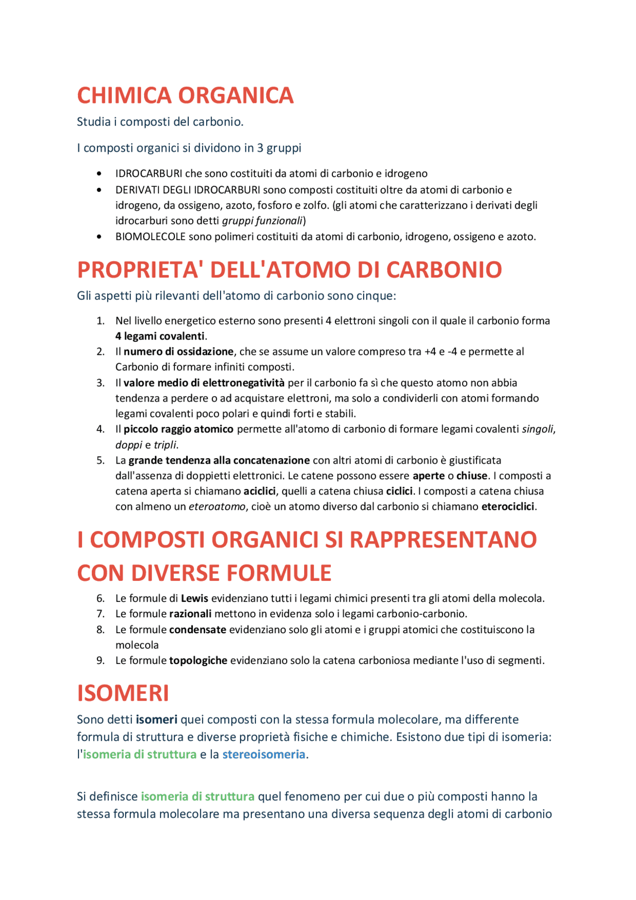 I composti organici | Dispense di Chimica organica | Docsity