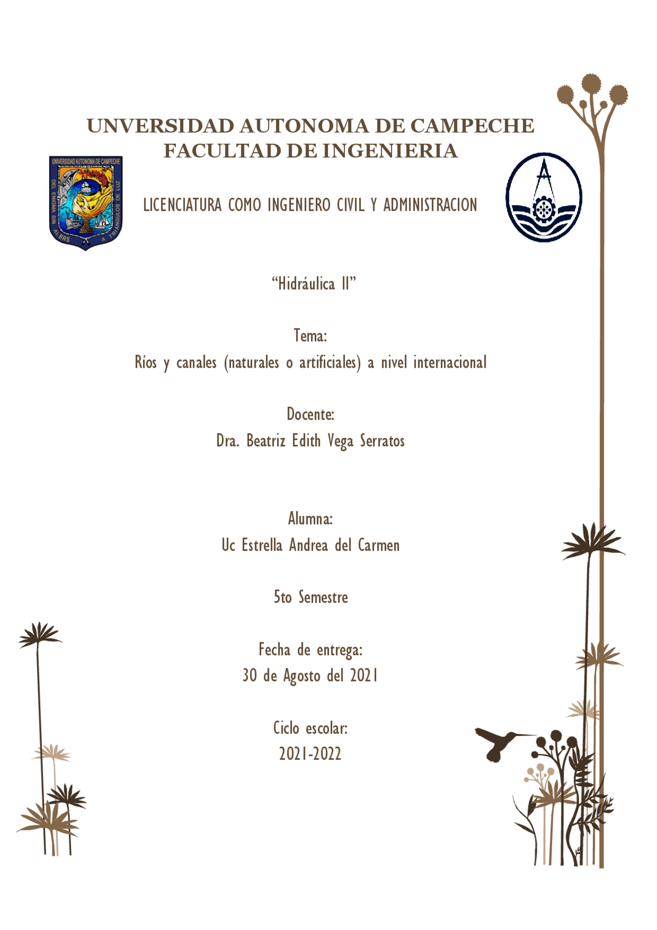 Hidráulica II: Ríos y Canales a Nivel Internacional | Apuntes de ...