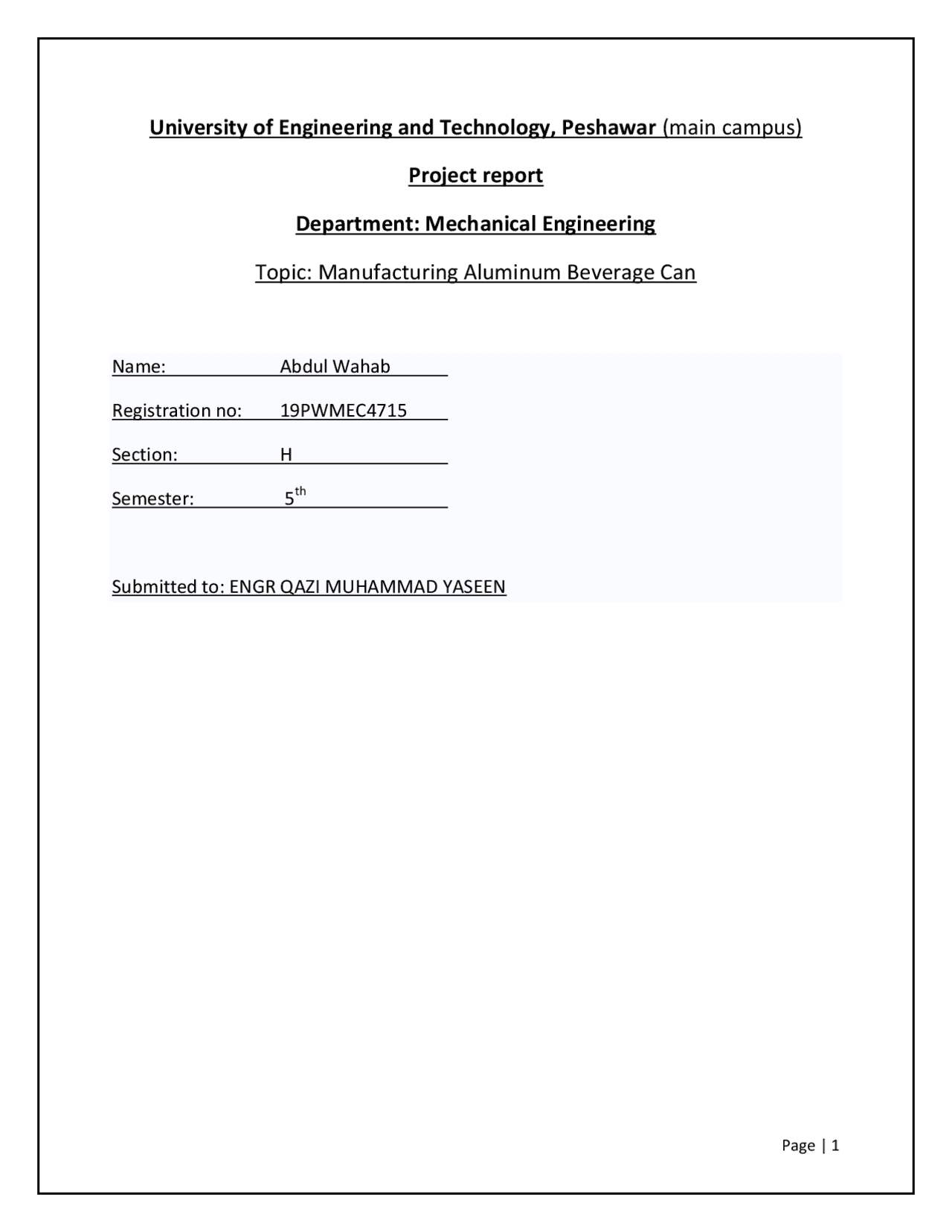 Manufacturing Process Docsity