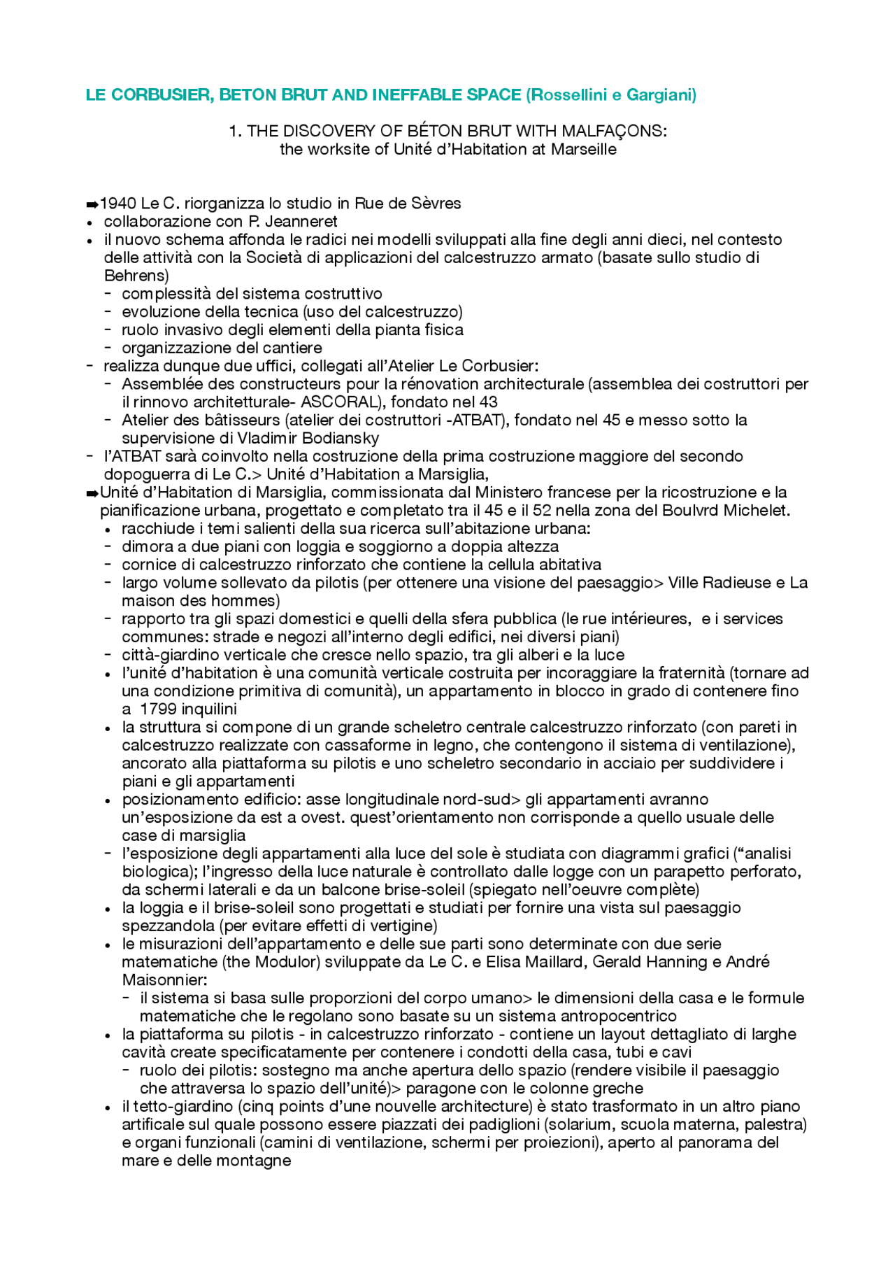 LE CORBUSIER, BETON BRUT AND INEFFABLE SPACE (Rossellini e Gargiani ...