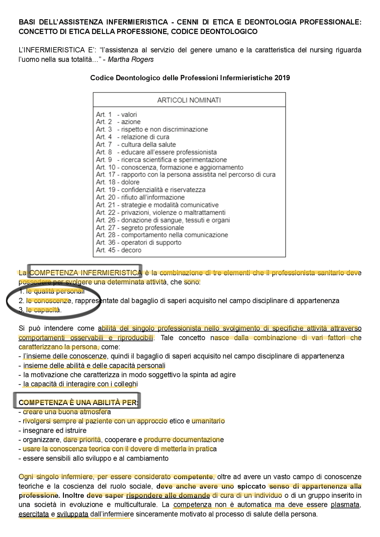 Scienze Infermieristica Nursing Docsity