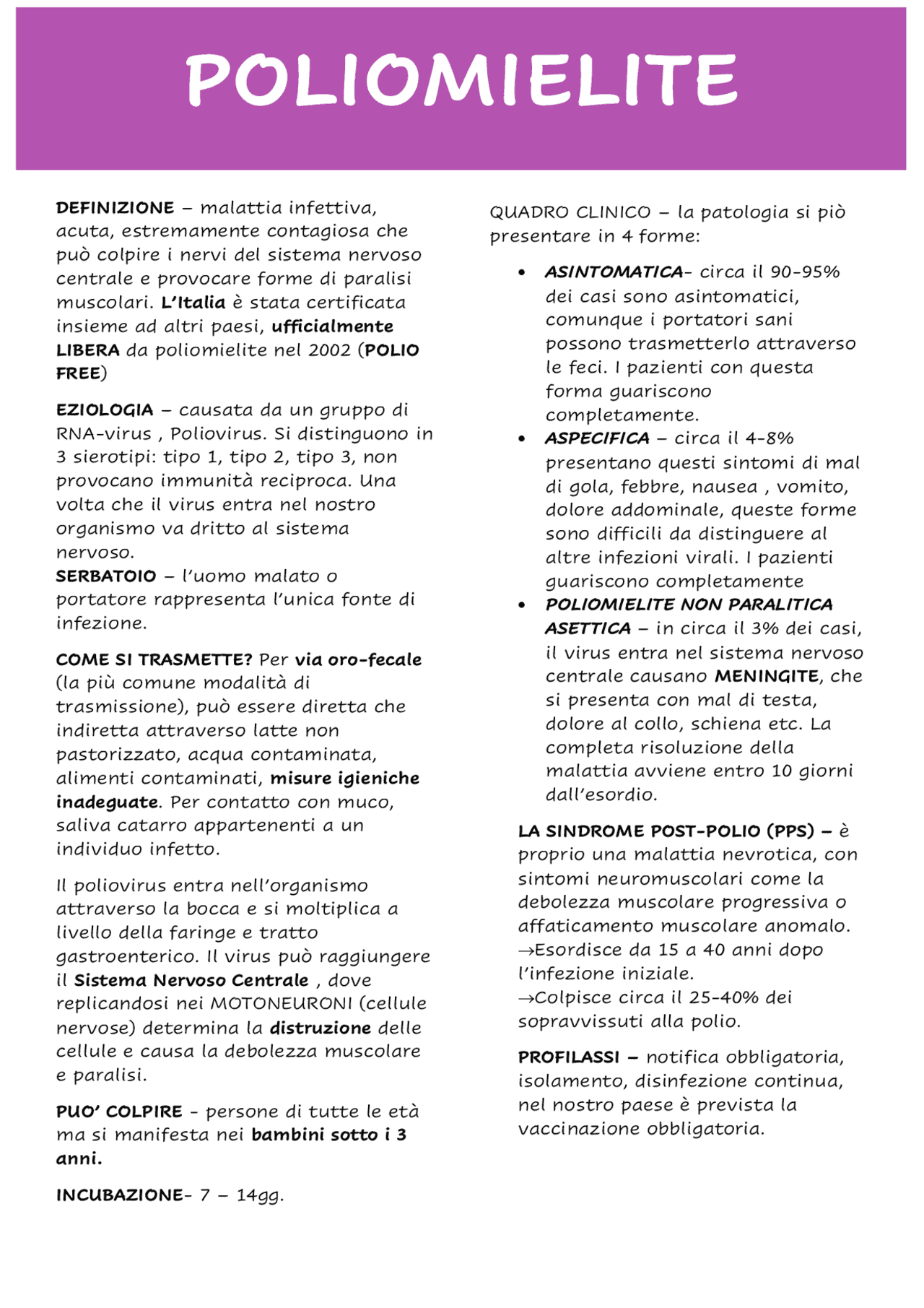 Malattie Infettive 3 Appunti Docsity