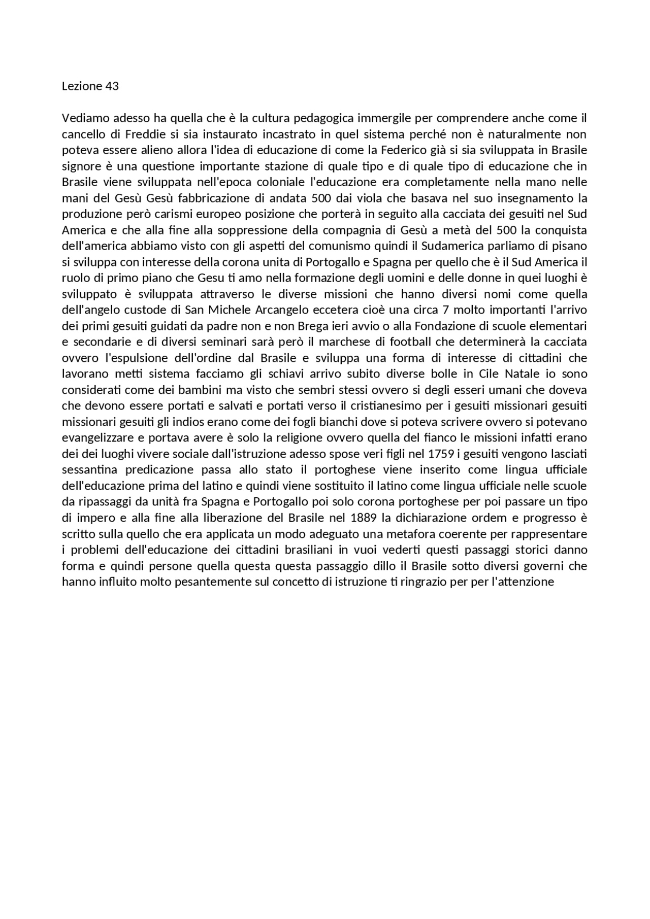 Lezione 43 Antropologia Culturale - Docsity
