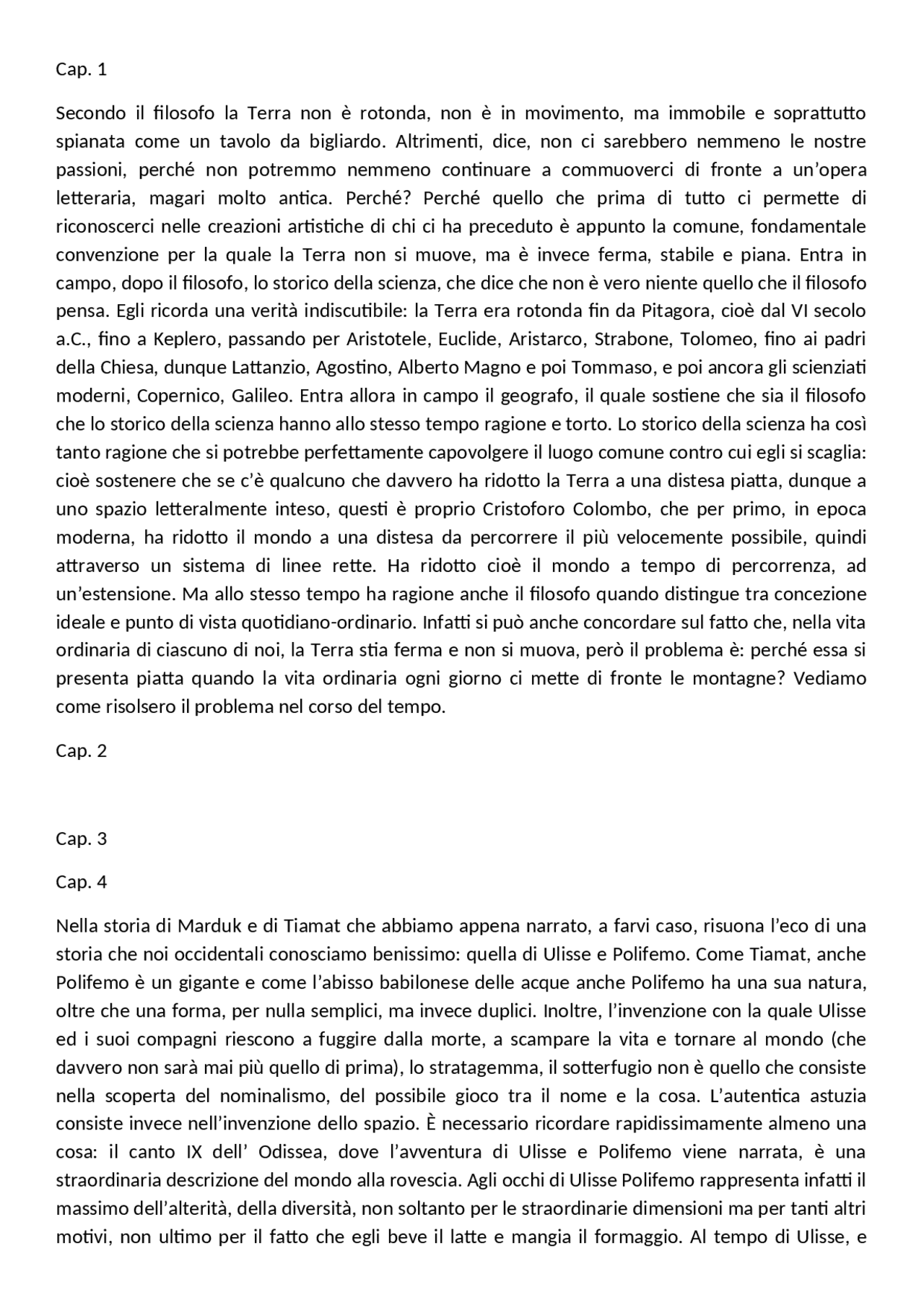 Riassunto Farinelli Linvenzione Della Terra Docsity