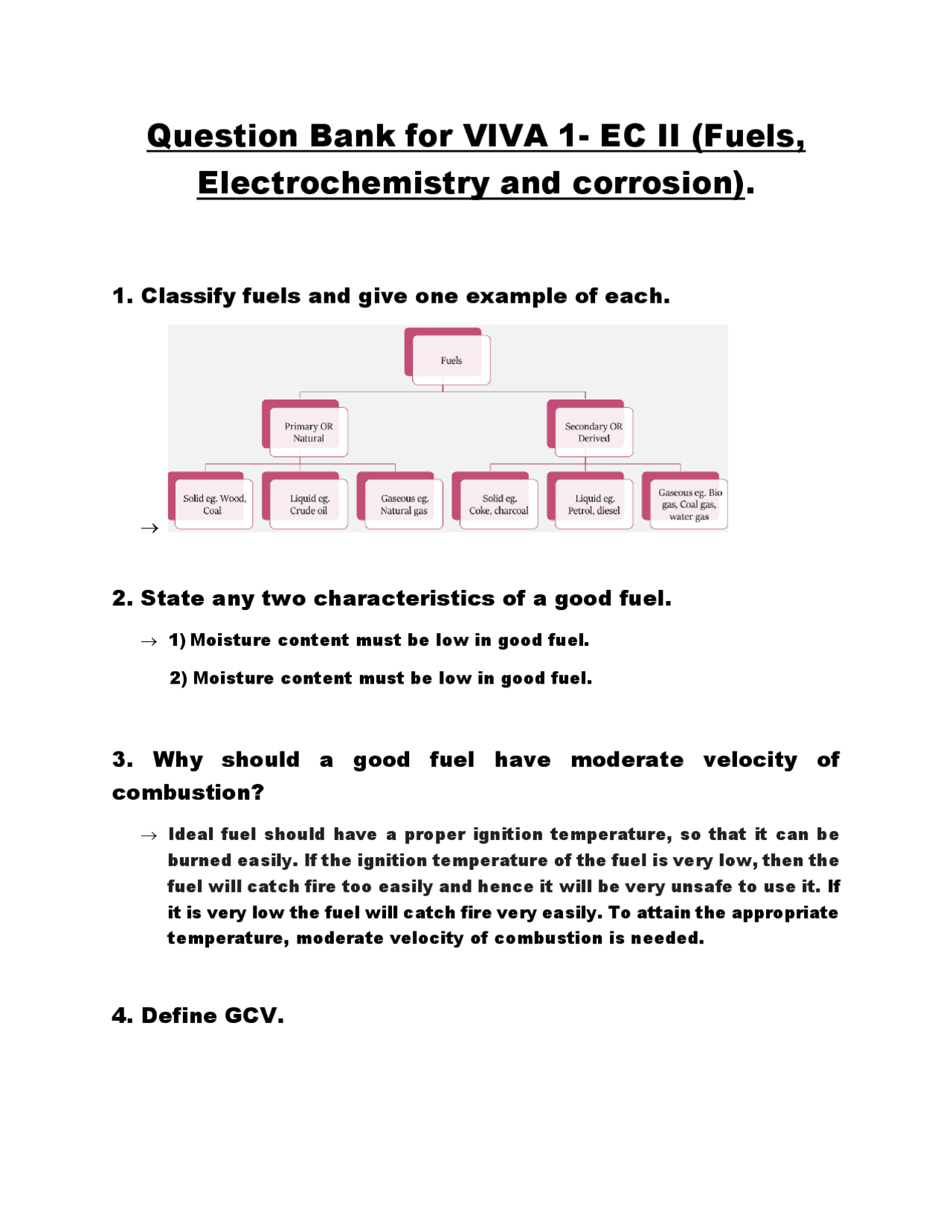 Fuelselectrochemistry And Corrosion Viva Questions Docsity