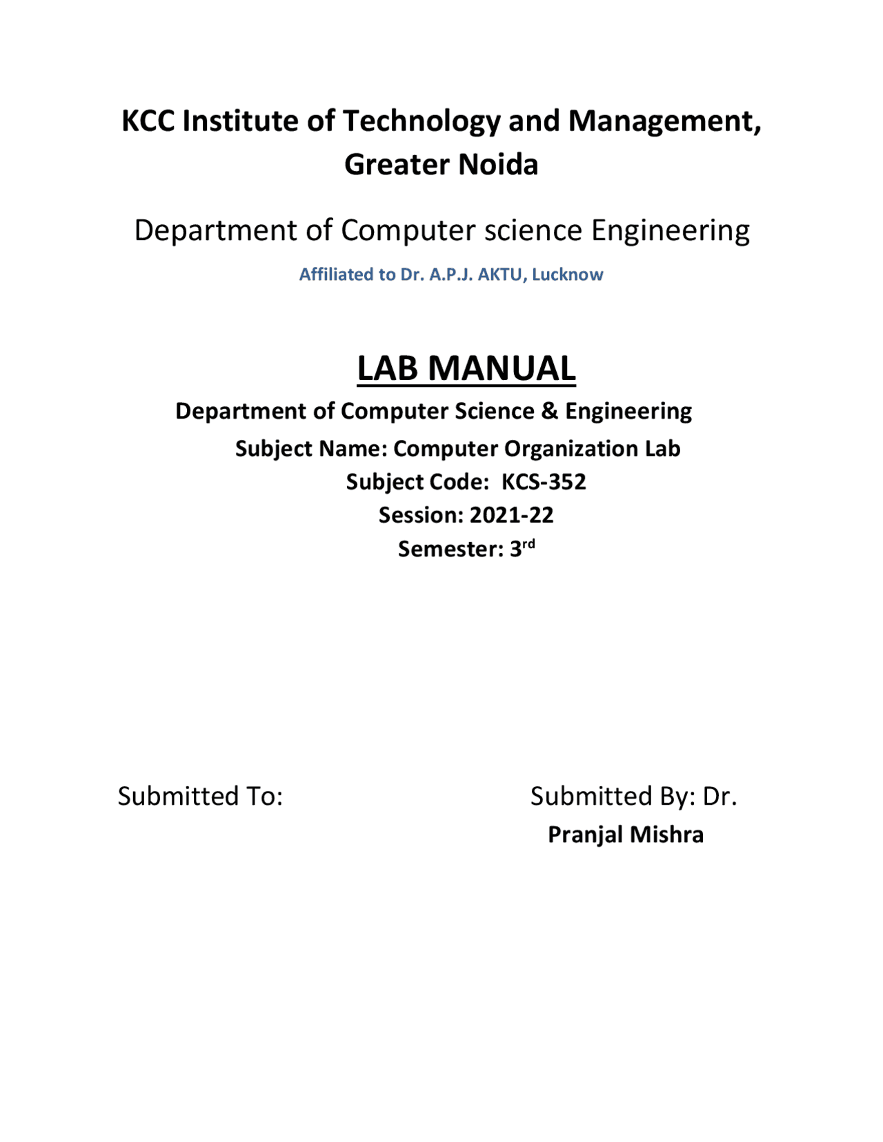 Computer Architecture And Organisation Lab File Thesis Computer Architecture And Organization