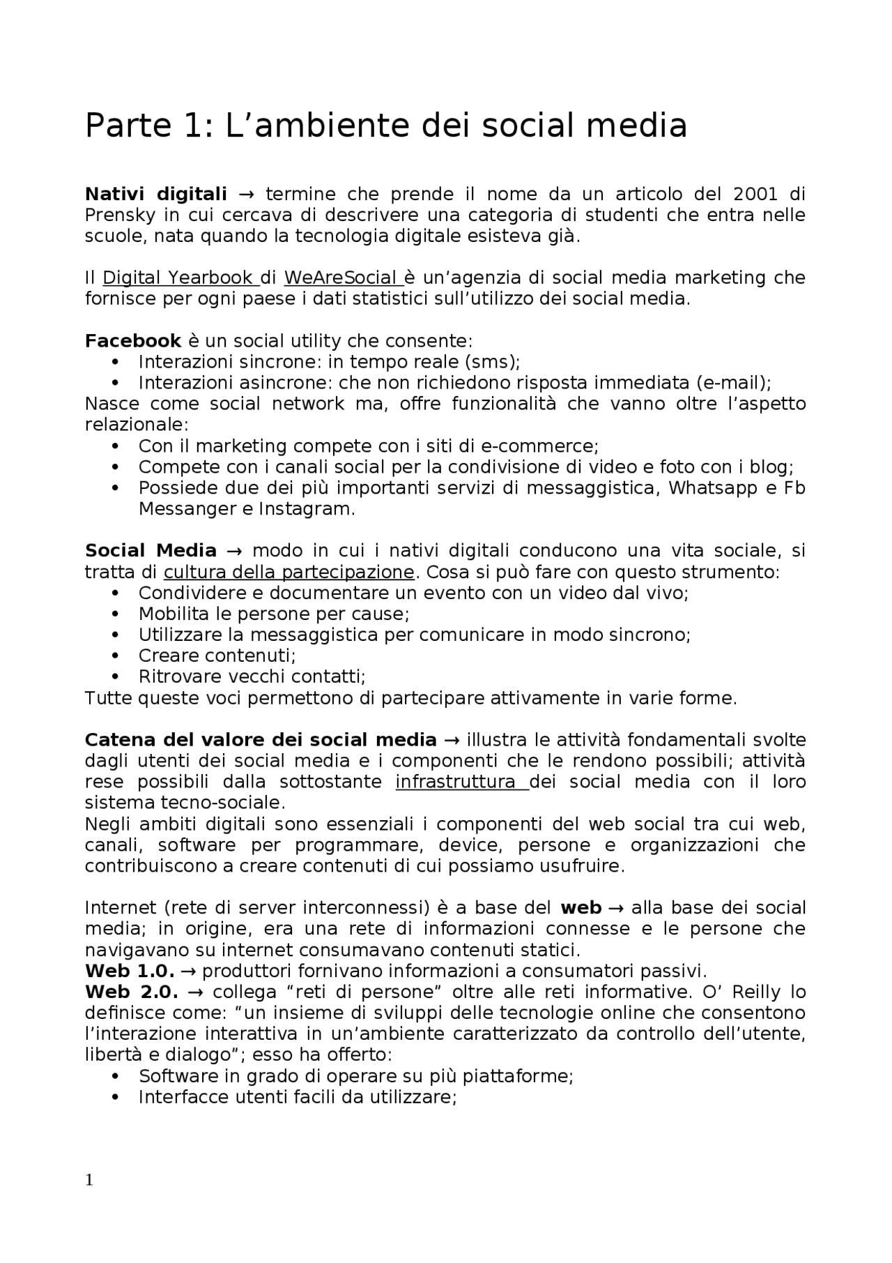 Riassunto Completo Per Esame Di Digital Marketing Docsity