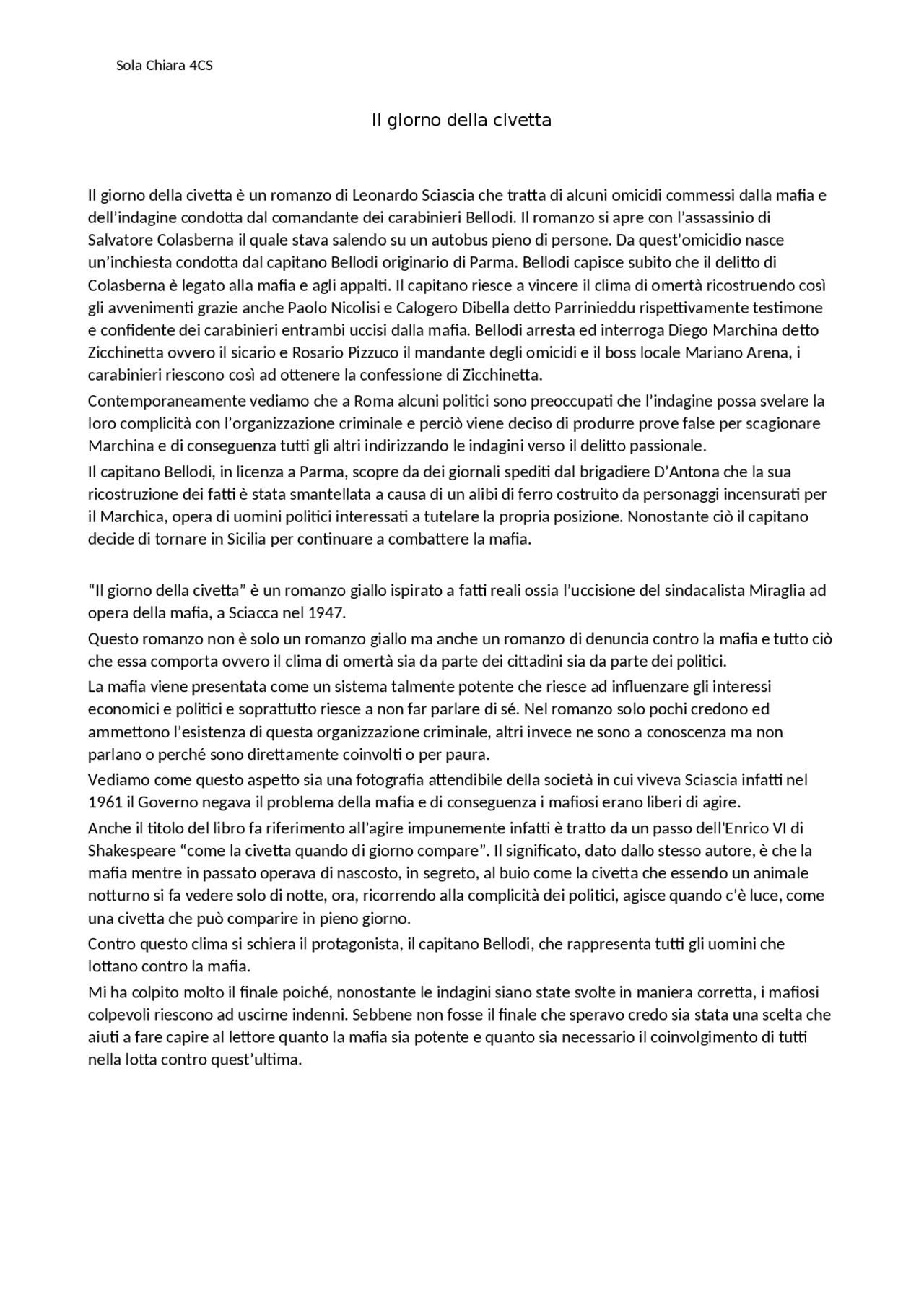 Il giorno della civetta riassunto e commento | Guide, Progetti e ...