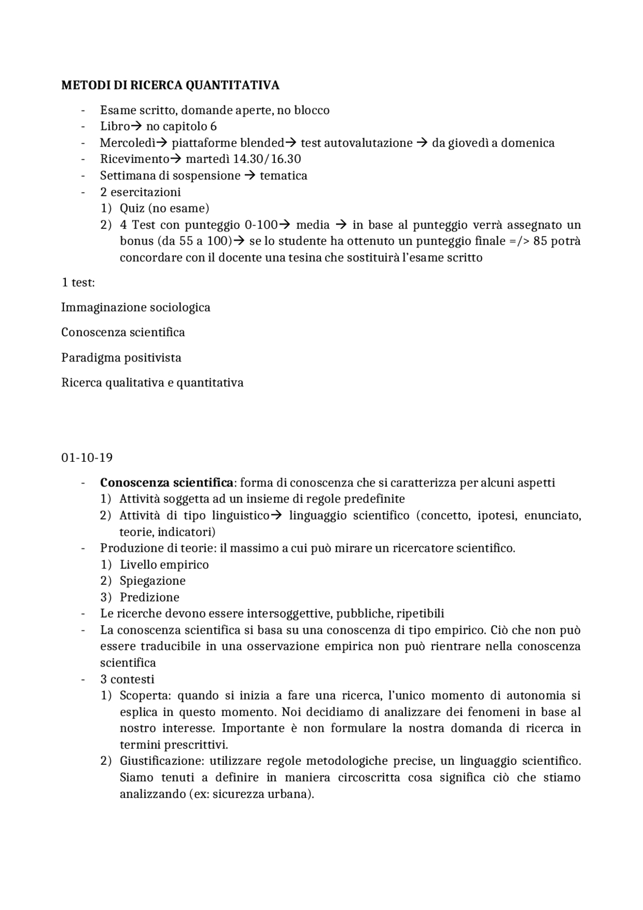 Il ragionamento sociologico. Questioni metodologiche ed esempi di ricerca | Dispense di ...