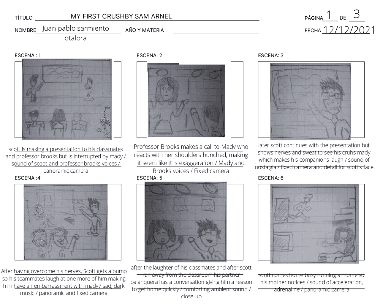 Storyboard en inlges - Docsity