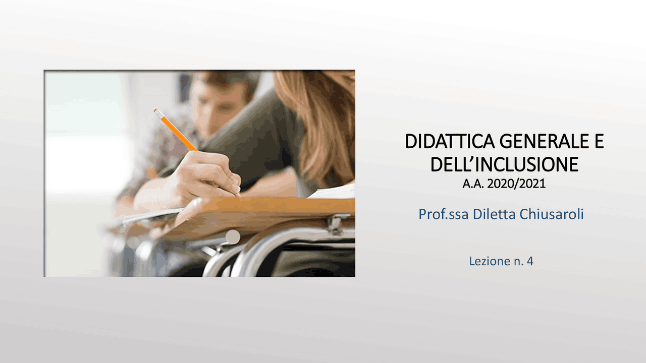 Didattica Generale E Speciale Docsity