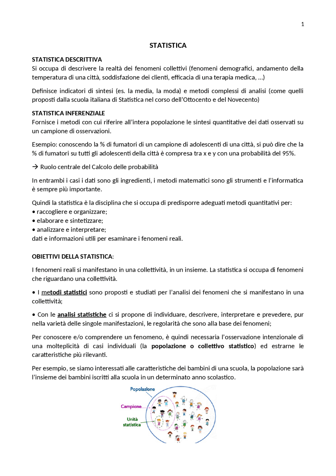 Statistica Appunti Prima Parte Docsity