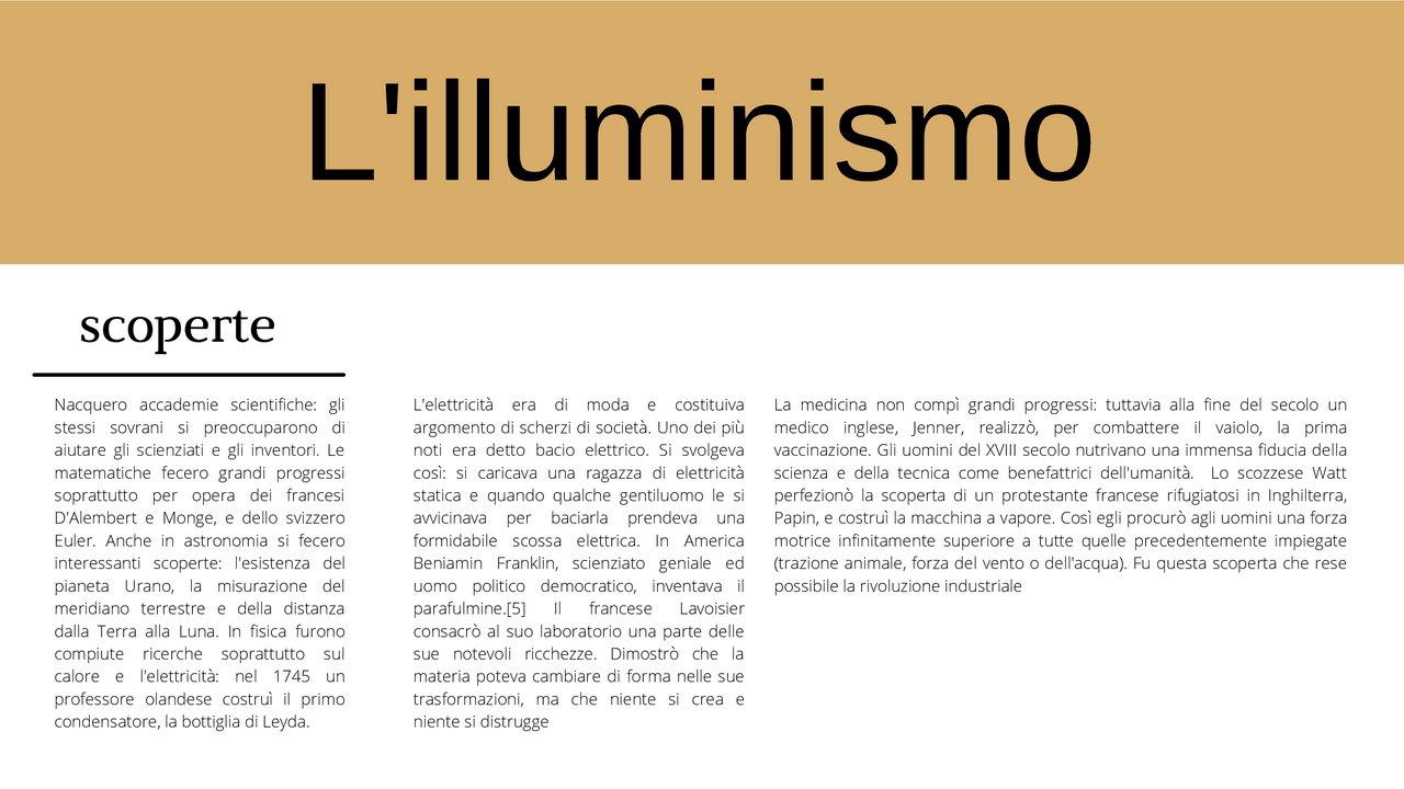 Lilluminismo Powerpoint Schemi E Mappe Concettuali Di Storia Docsity