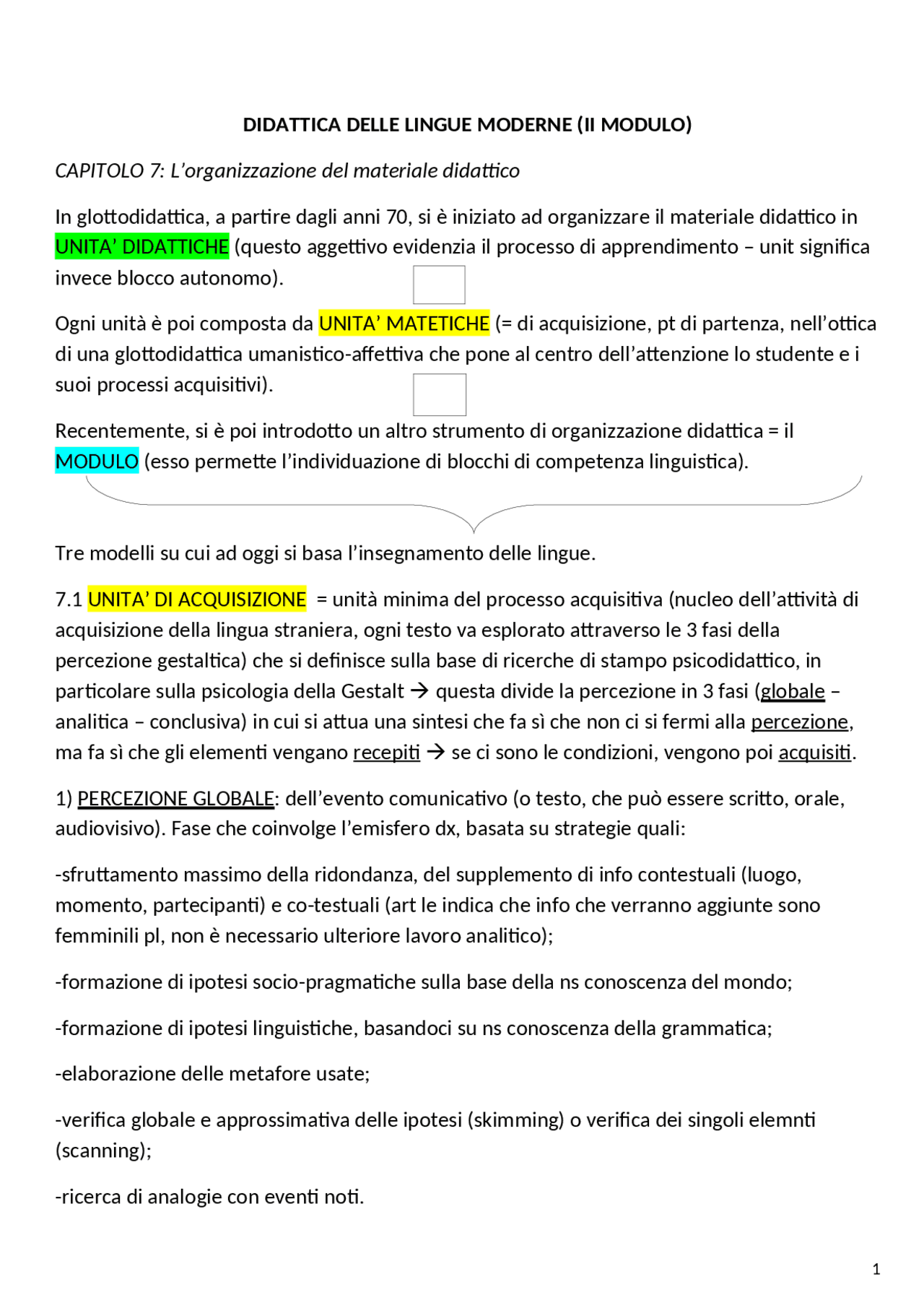 Didattica Delle Lingue Moderne Docsity