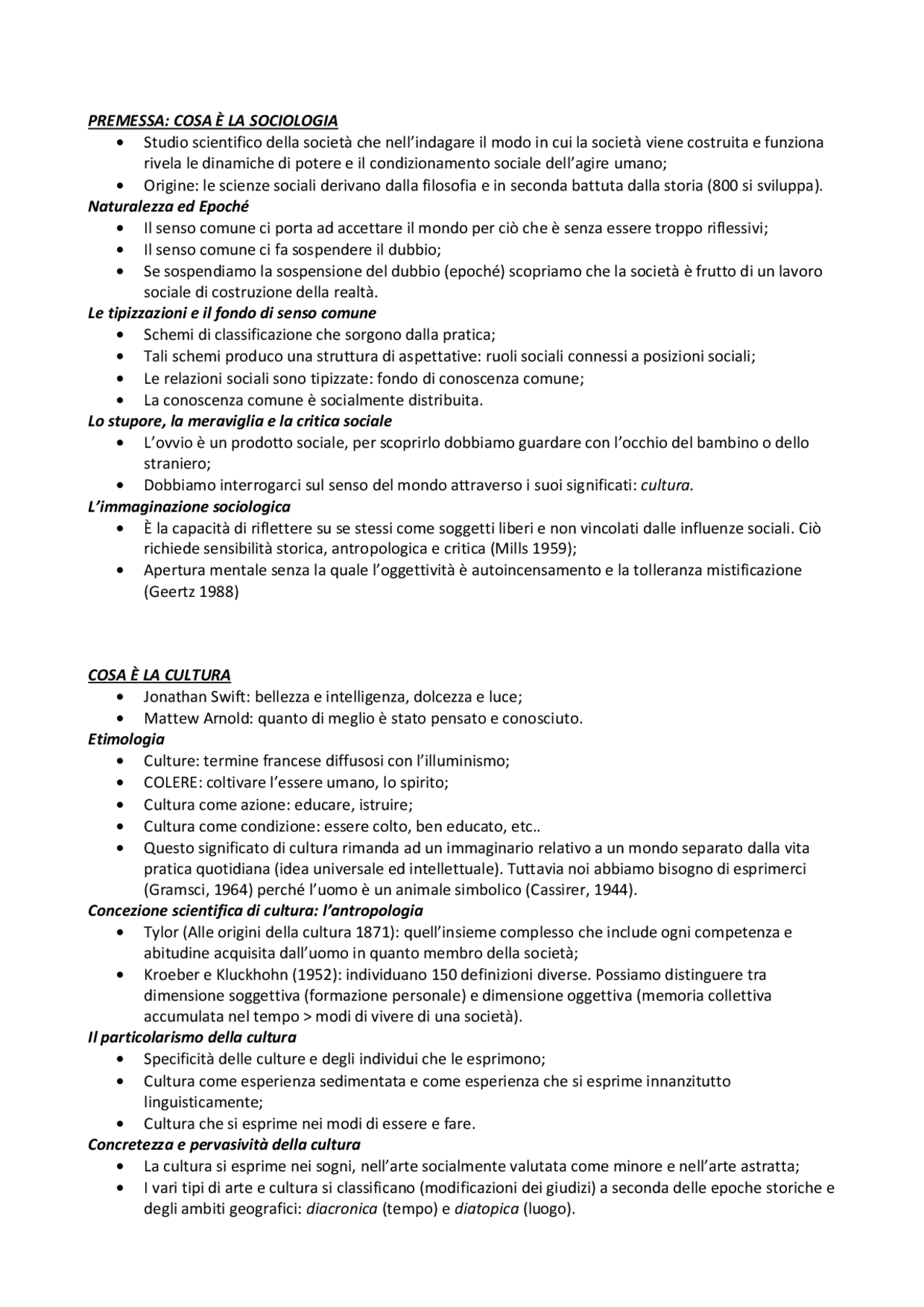 Slides Esame Di Sociologia Docsity
