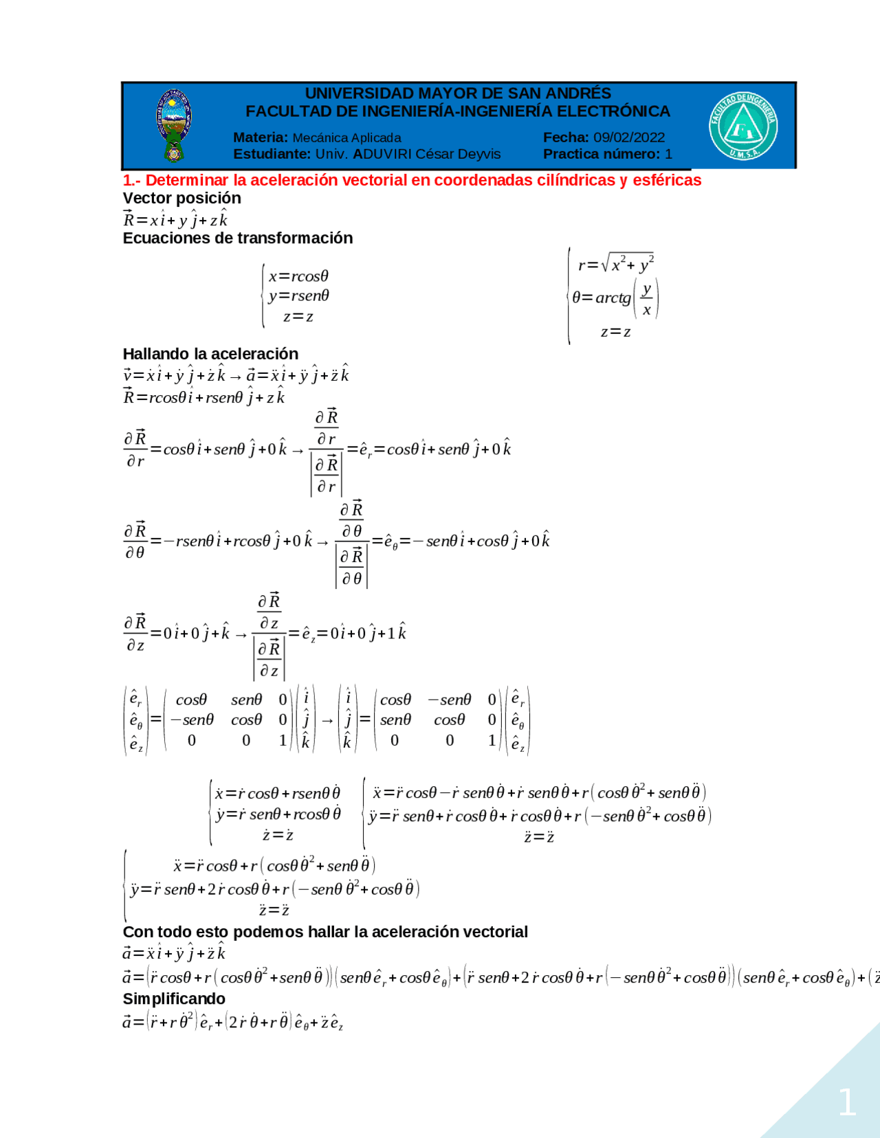 Tarea De Mecanica Aplicada 1 Resúmenes De Mecánica Clásica Docsity