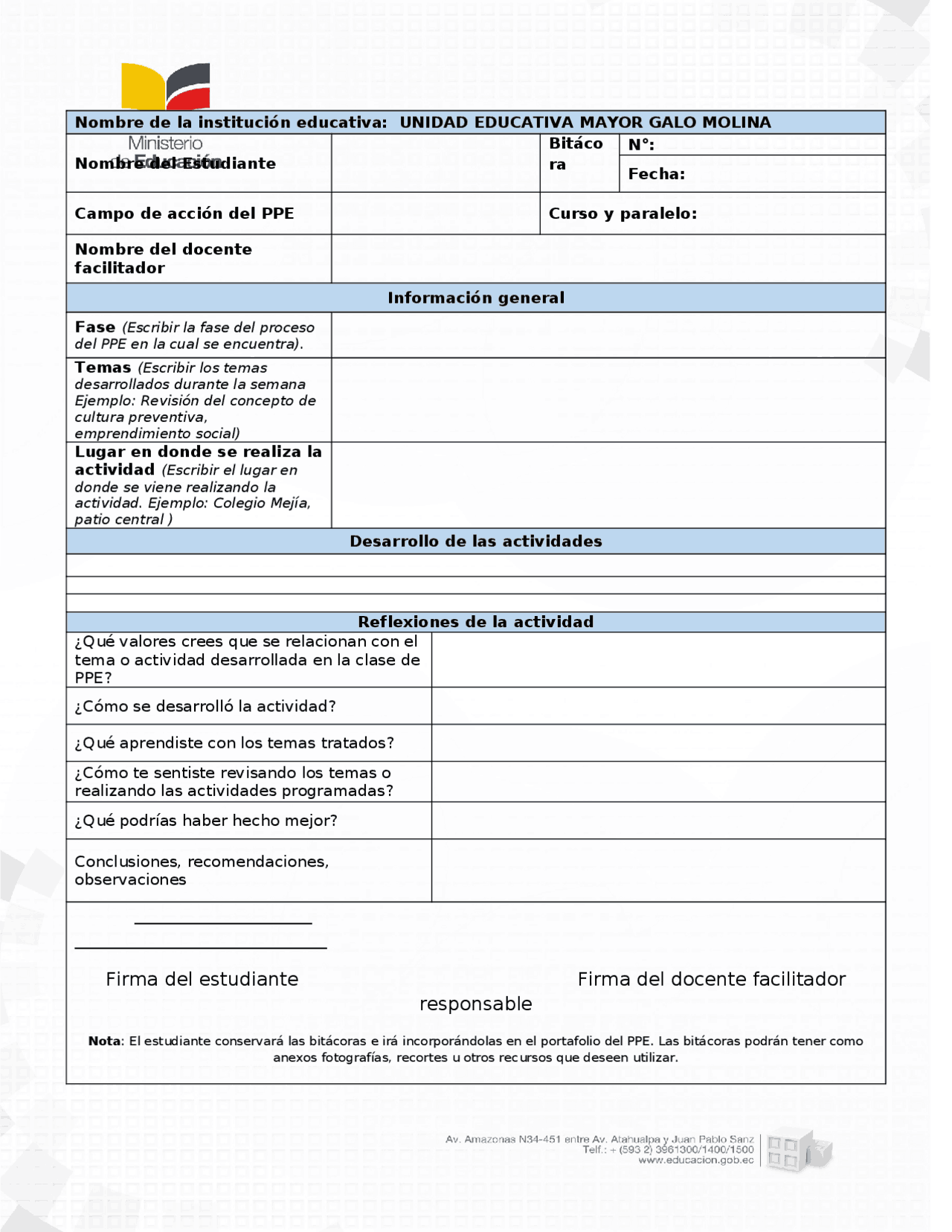 Bitacora ejemplo npg5 - Docsity