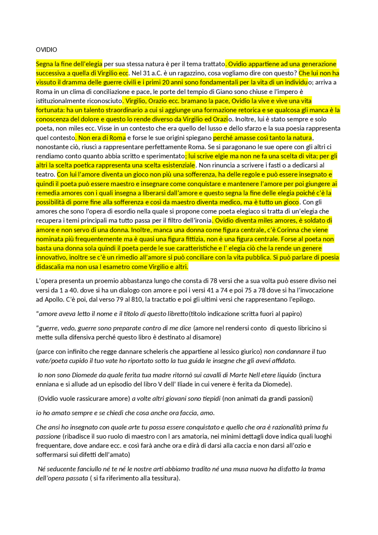 Ovidioautore Delletà Augustea Docsity