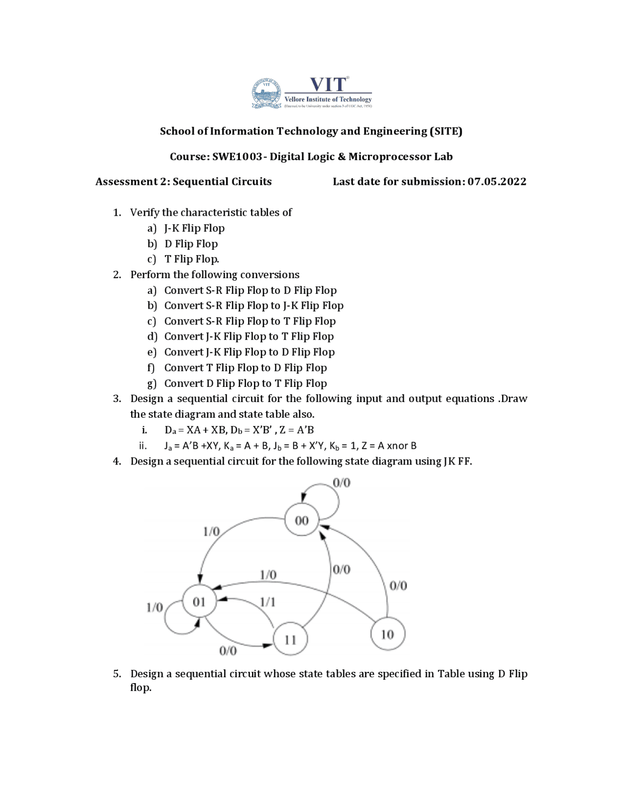 Digital Logic And Microprocessor Docsity